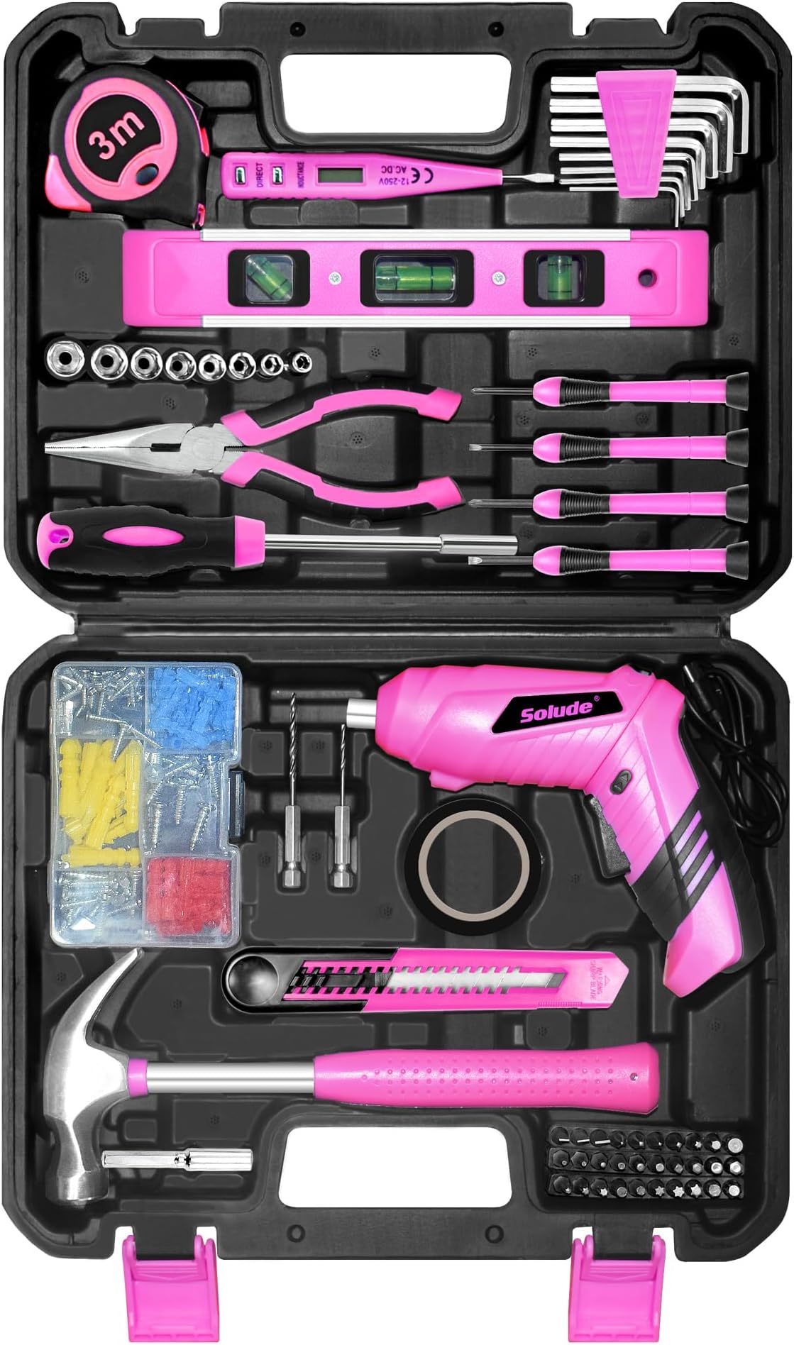 Deko Kit d'outils avec tournevis pour femme avec boîte à outils 98 ...
