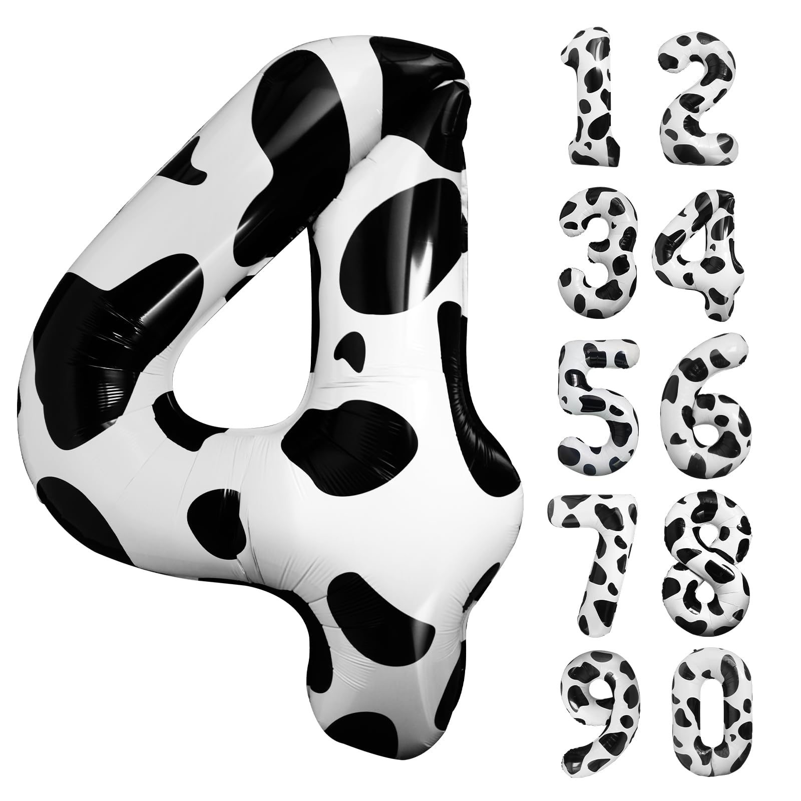 Snapklik.com : Cow Print Number Balloon 40 Inch Cow Print Number 4 ...