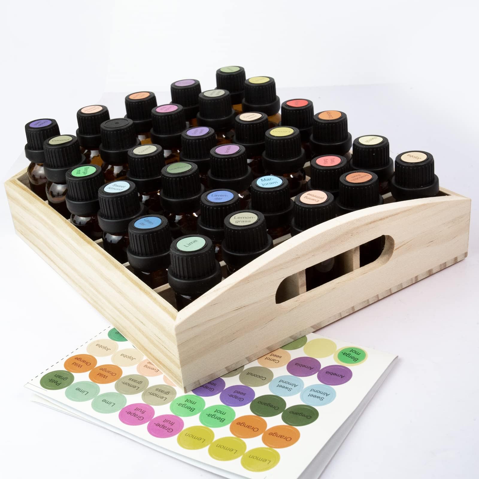 Amazon.com: Juvale Wooden Box Organizer for Mini Essential Oils, Holds ...