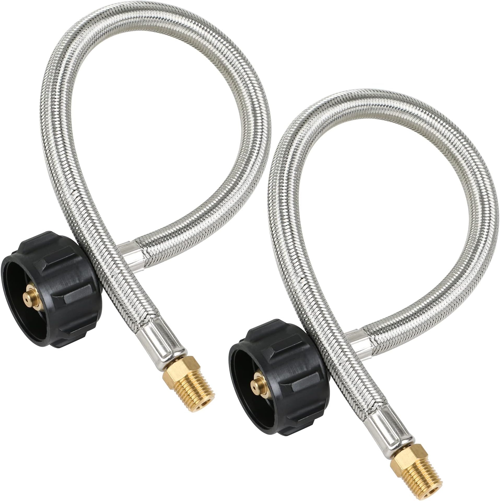 Amazon.com : 15 inch RV Propane Hose with Gauge, Stainless Steel ...