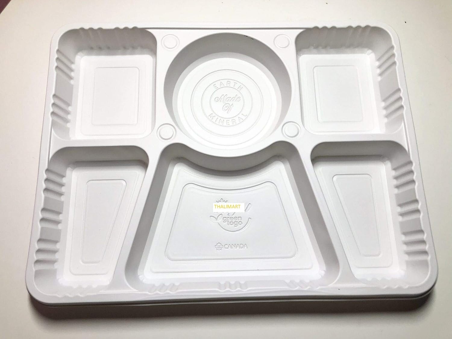 Amazon.com: 6 Compartment Biodegradable Meal Tray : Home & Kitchen