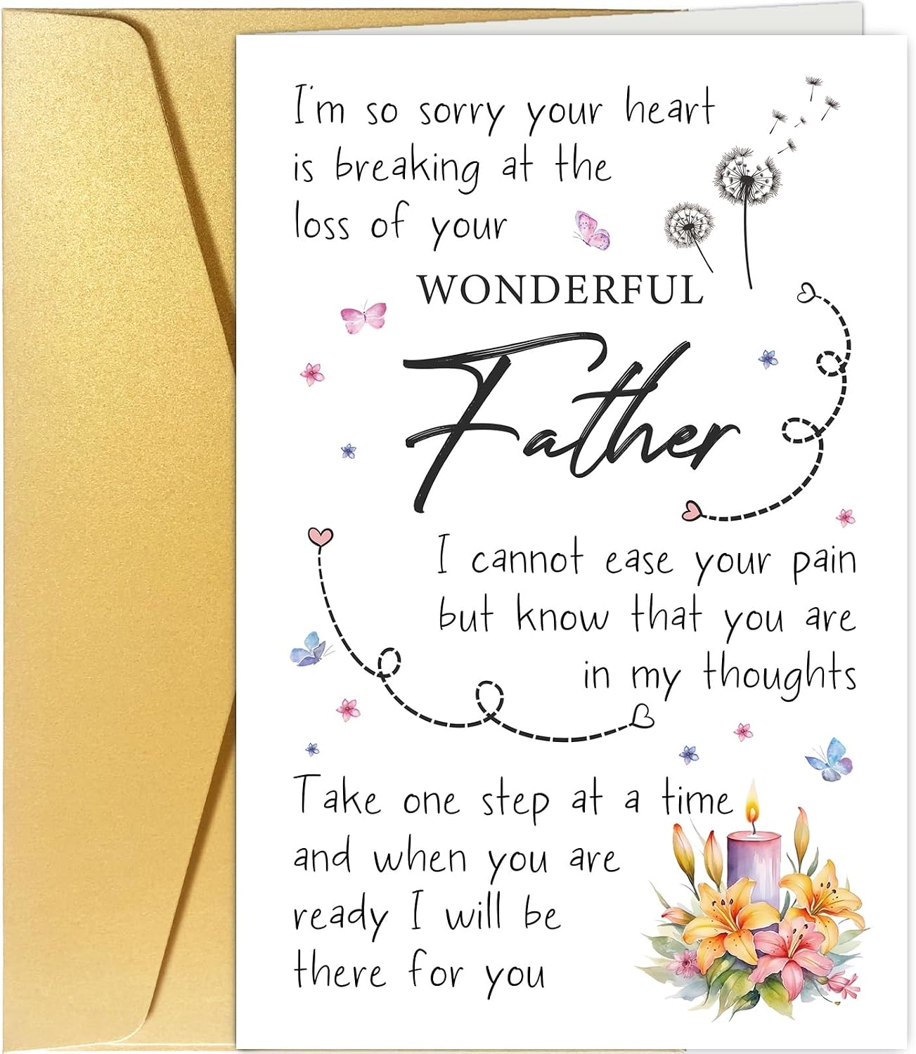 Amazon.com: Sympathy Card for Loss of Father, Bereaved Father's Day ...