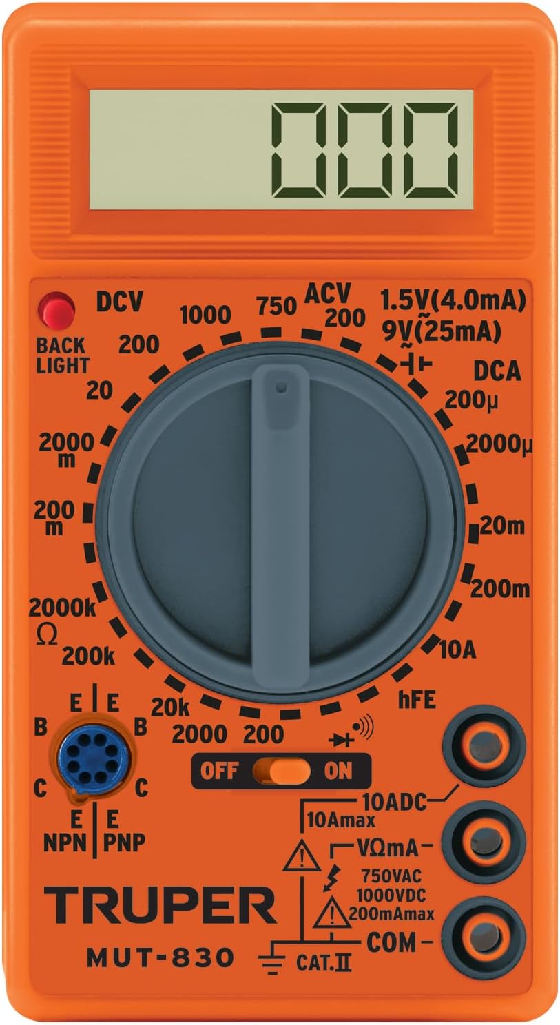 TRUPER MUT-830 Light-Duty Digital Multimeter, Multi Testers - Amazon Canada