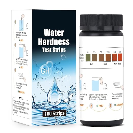 FJHTY 100 Pcs Water Hardness Test Kits,Water Hardness Test Strips Fast ...