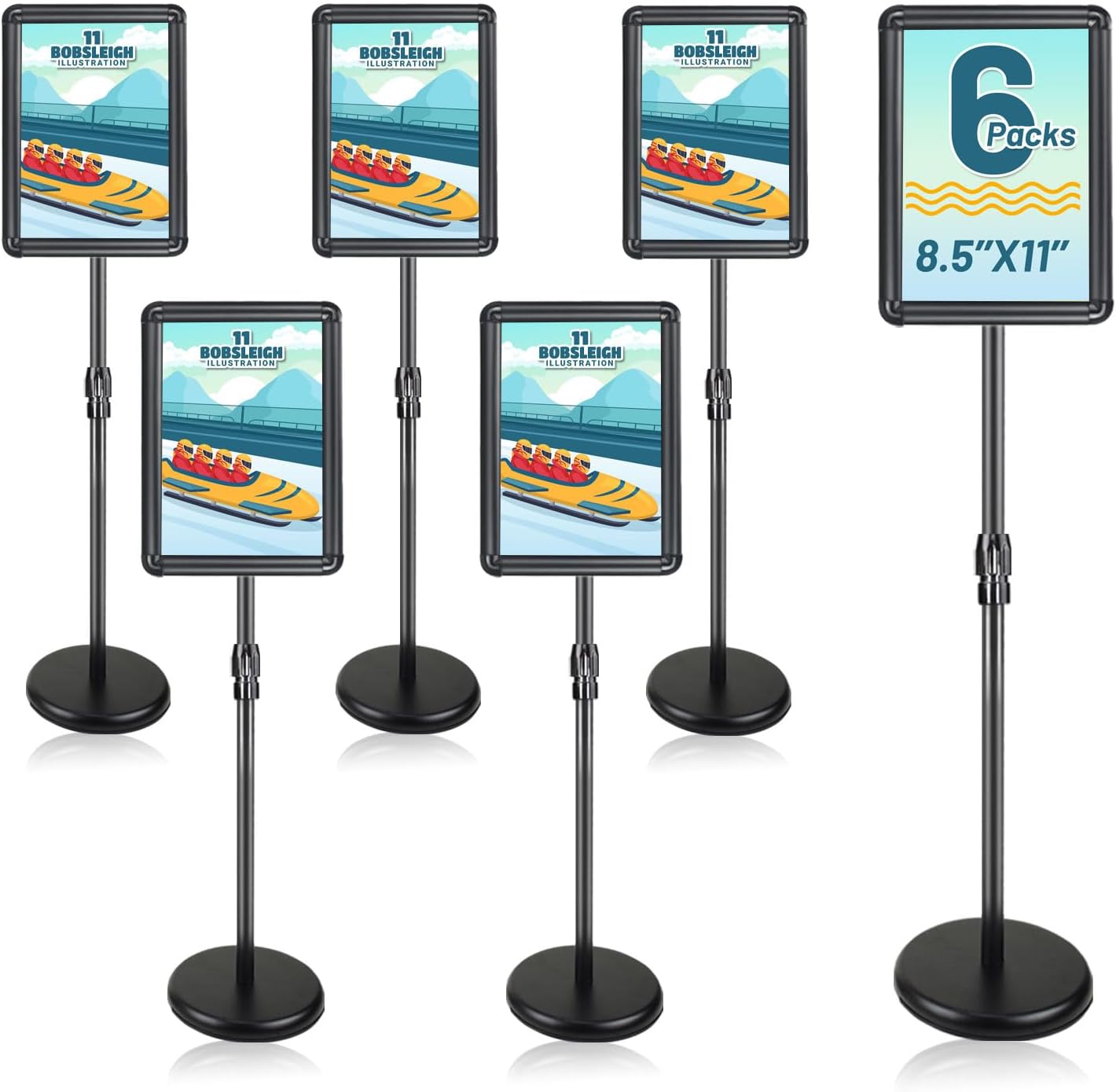 Amazon.com: BURFERLY Adjustable Sign Holder Floor Stand, 8.5 x 11 inch ...