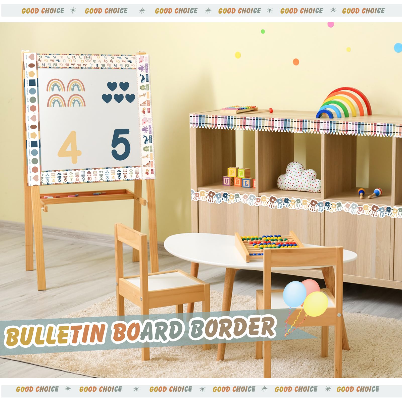 Snapklik.com : 160ft Educational Border For Bulletin Board, Boho ...