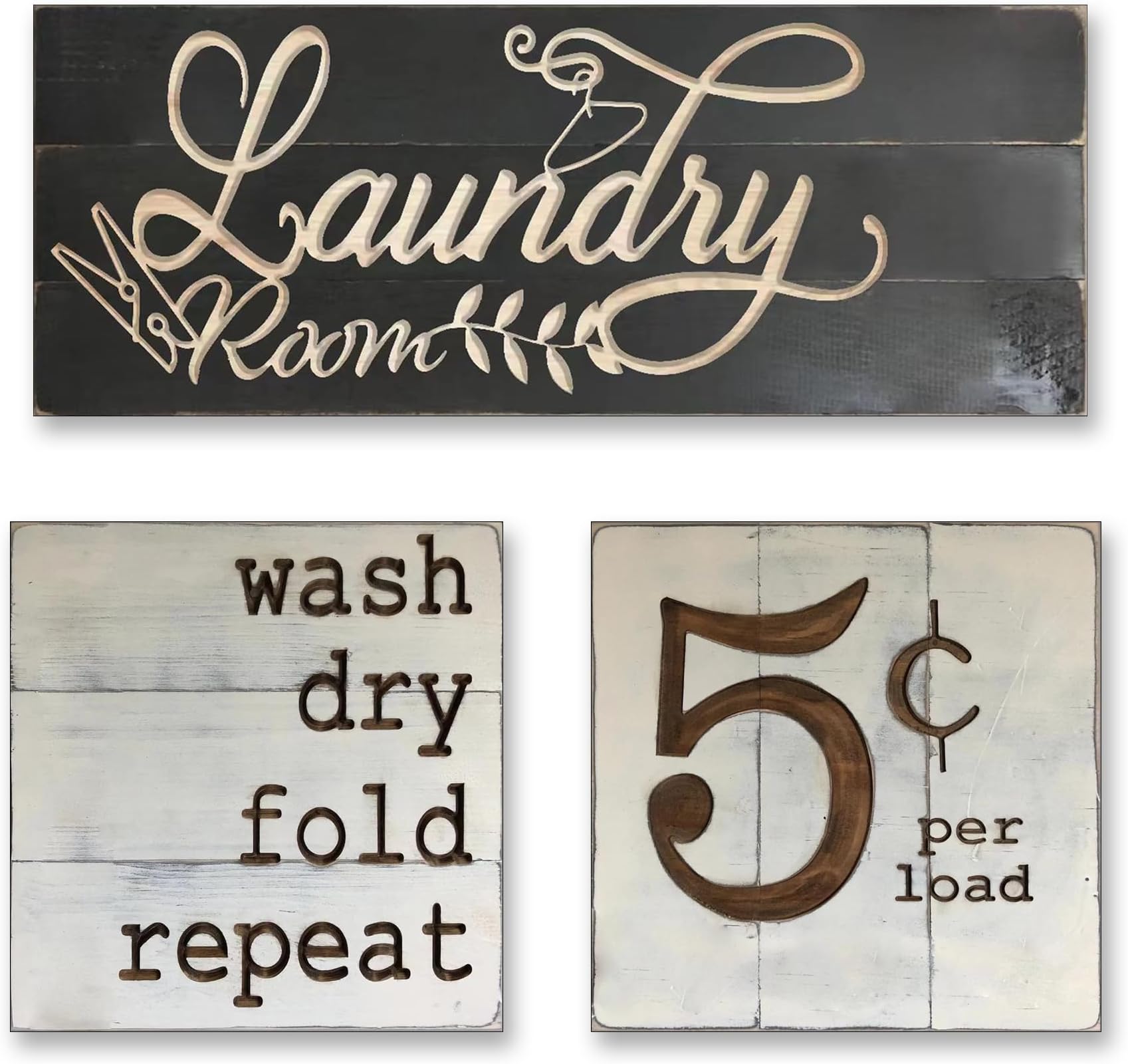 Amazon.com : Laundry Room Decor Laundry Signs Wall Decor It All Comes ...