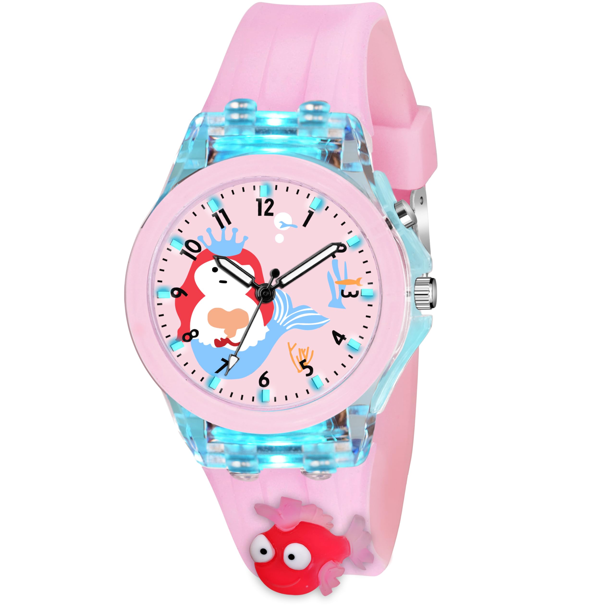 ON TIME OCTUS Kids Analouge Multi-Color Light Cute 3D Cartoon Character ...
