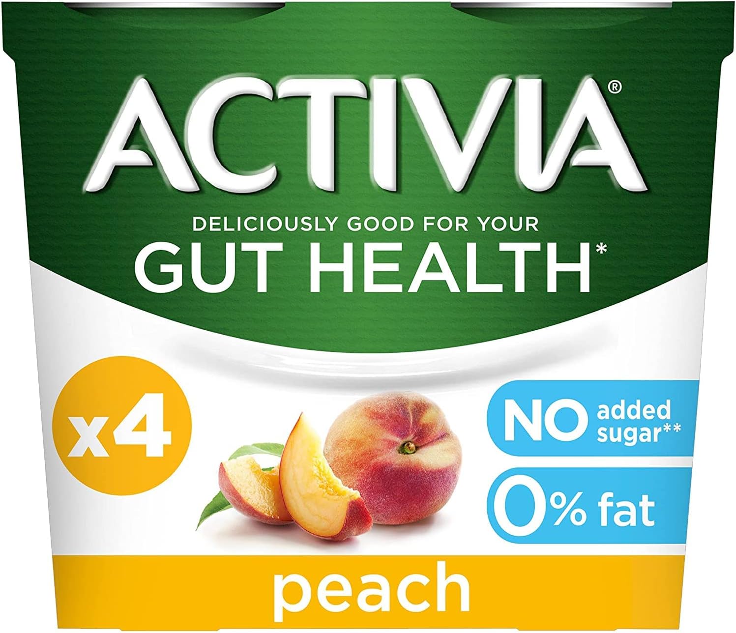 Activia Peach Yoghurt, 4x115g : Amazon.co.uk: Grocery