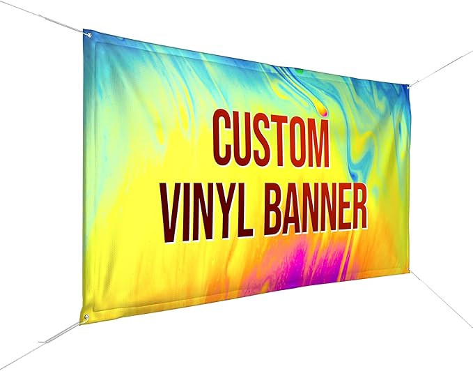 Amazon.com : Personalized 13oz Vinyl Banner, Vibrant Full Color ...