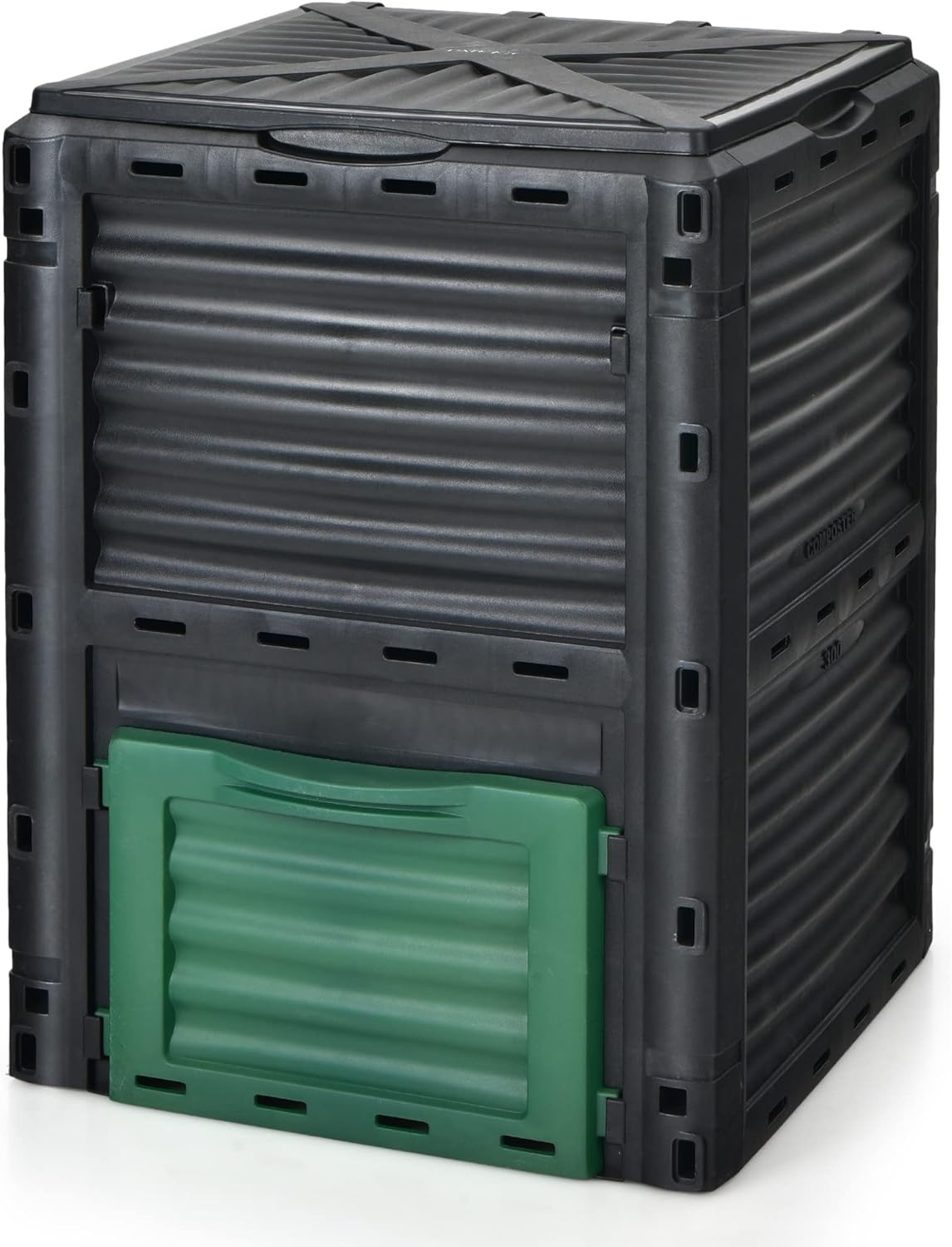 COSTWAY 300 Litre Garden Compost Bin, Outdoor Organic Waste Converter ...
