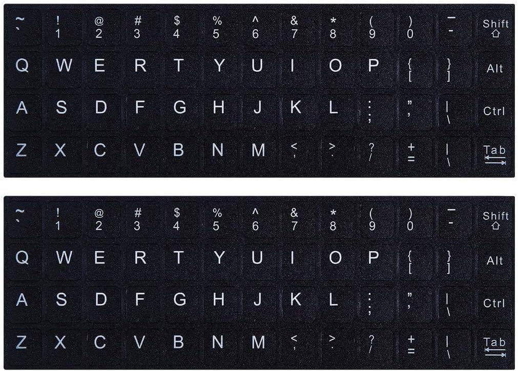 Amazon.com: [2PACK] Universal English Keyboard Stickers, Typing ...