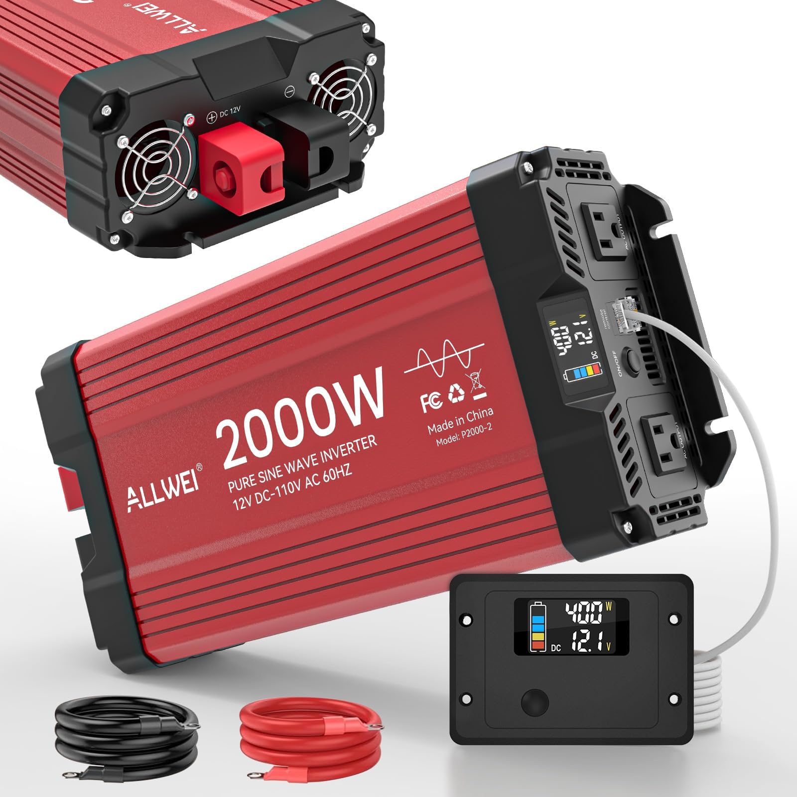 Amazon.com: BELTTT 2000W Pure Sine Wave Inverter, Car Power Inverter ...