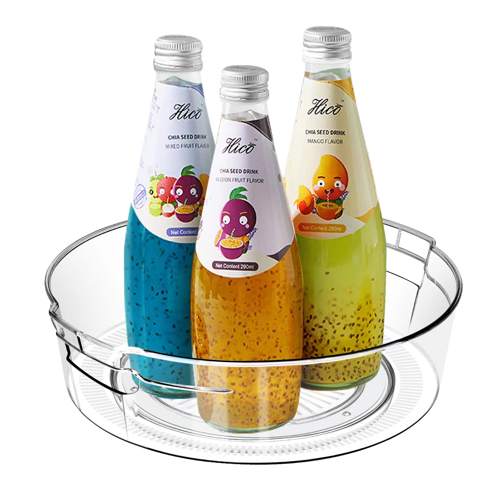 ULIVE Clear Lazy Susan, Round Plastic Rotating Turntable Organization ...