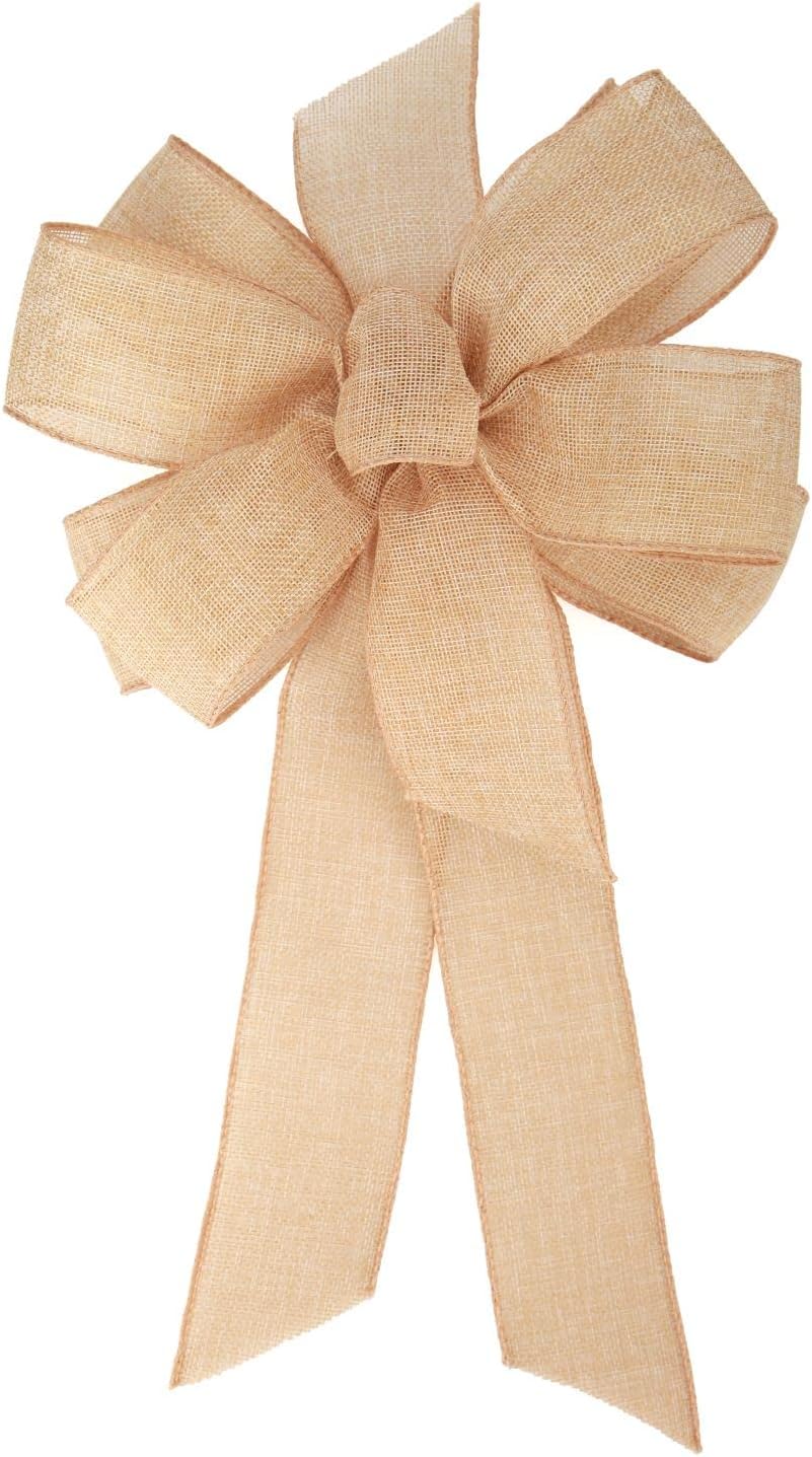 Amazon.com: Large Burlap Bows for Presents - Big Bow for Present Large ...
