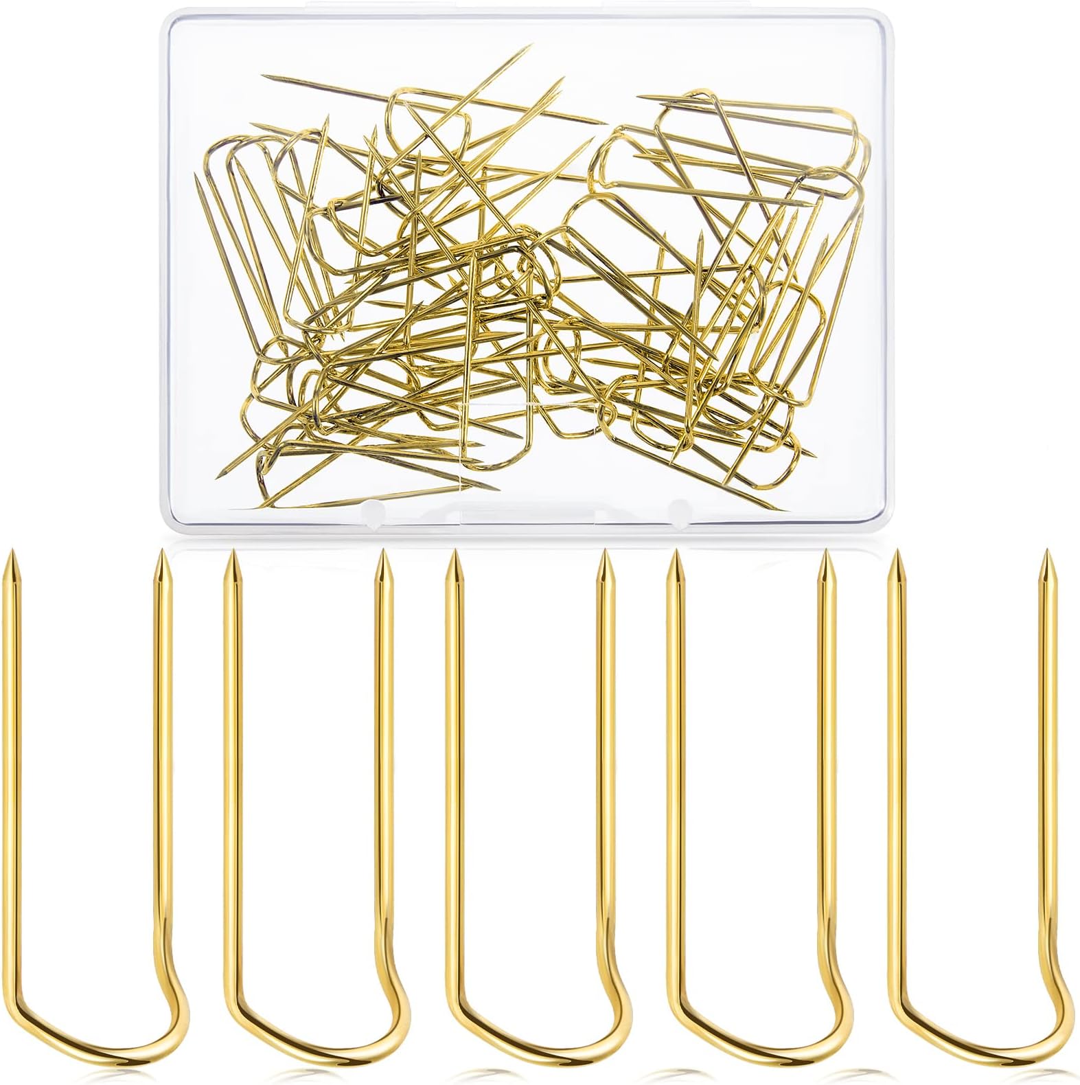 Amazon.com: 50 Pieces Sewing U-pins Fork Pins Needlecrafts Pins Double ...