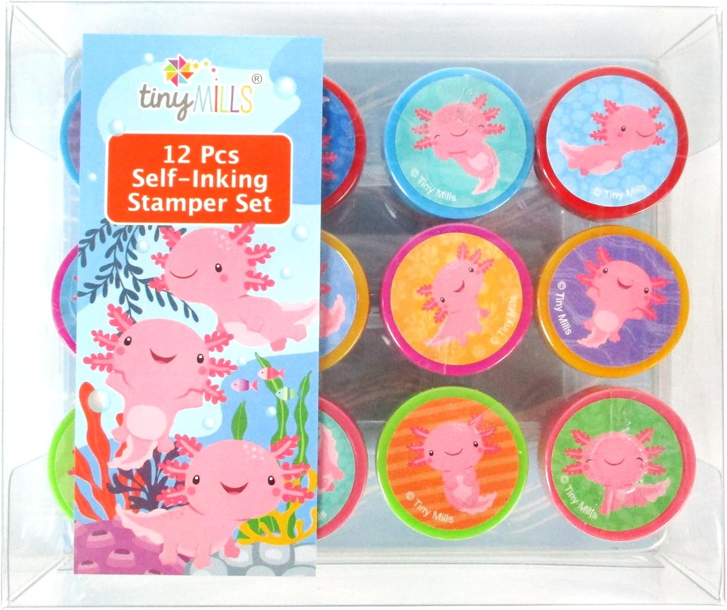 Amazon.com: TINYMILLS 12 Pcs Axolotl Stamp Kit for Kids - Axolotl ...