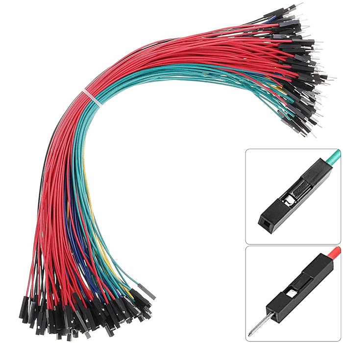Buy Premium Breadboard Jumper Wires Male Female Square Head 0.1'' 26AWG ...
