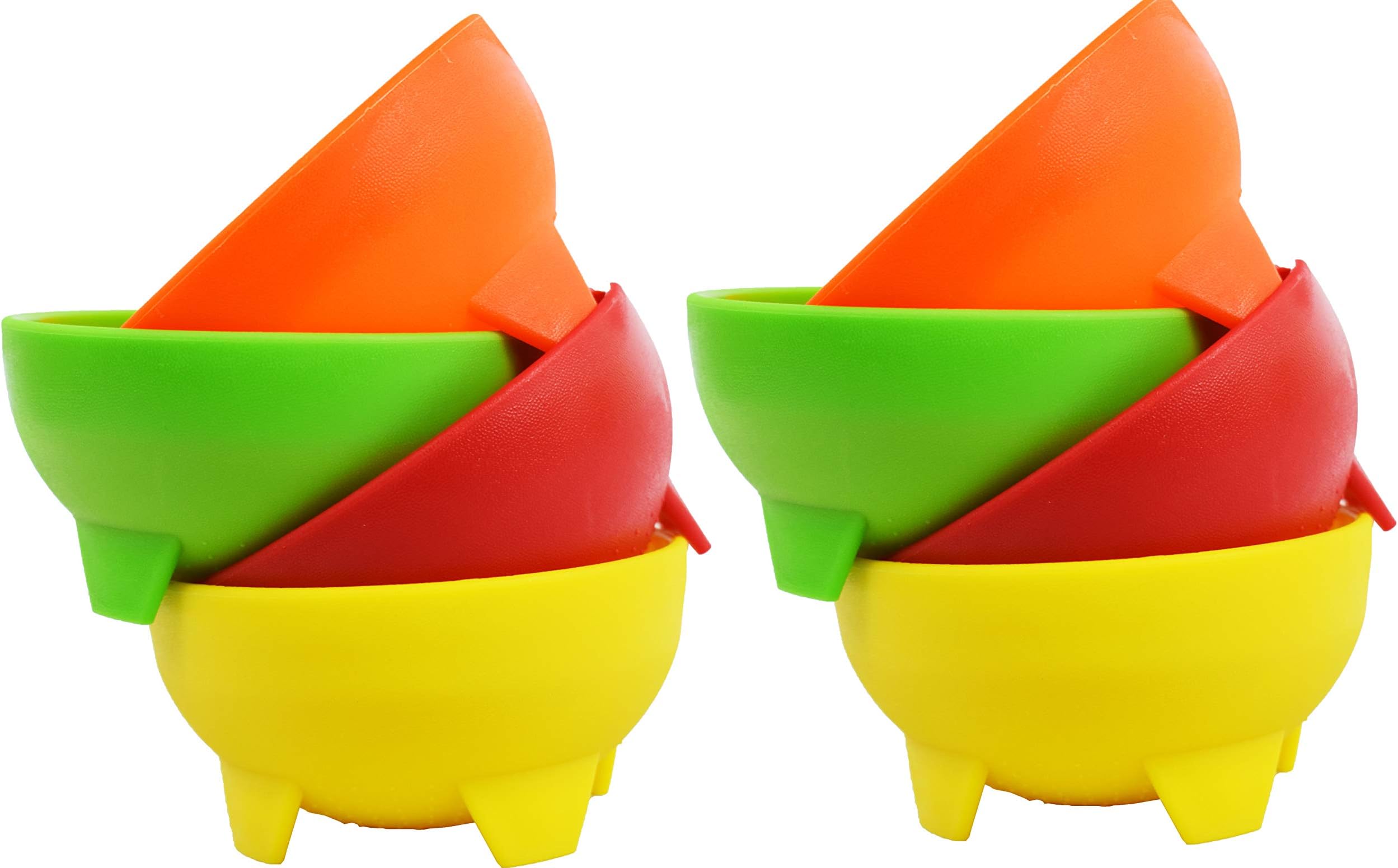 Amazon.com | 6 Pack of Salsa Chip and Dip Snack Bowls Combo- With ...