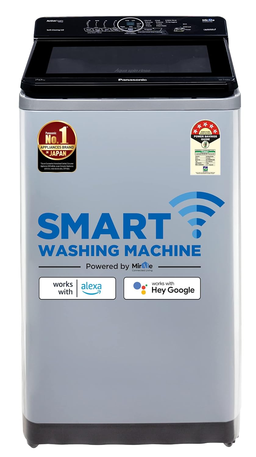 Panasonic 7 Kg Wifi Fully-Automatic Top Loading Smart Washing Machine ...