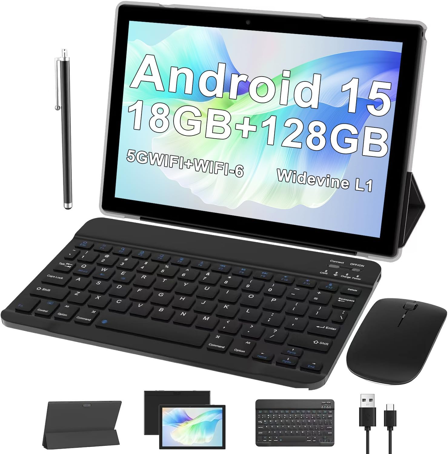 Amazon.com : 2 in 1 Tablet 10 inch Android Tablet Set, Tablets with ...