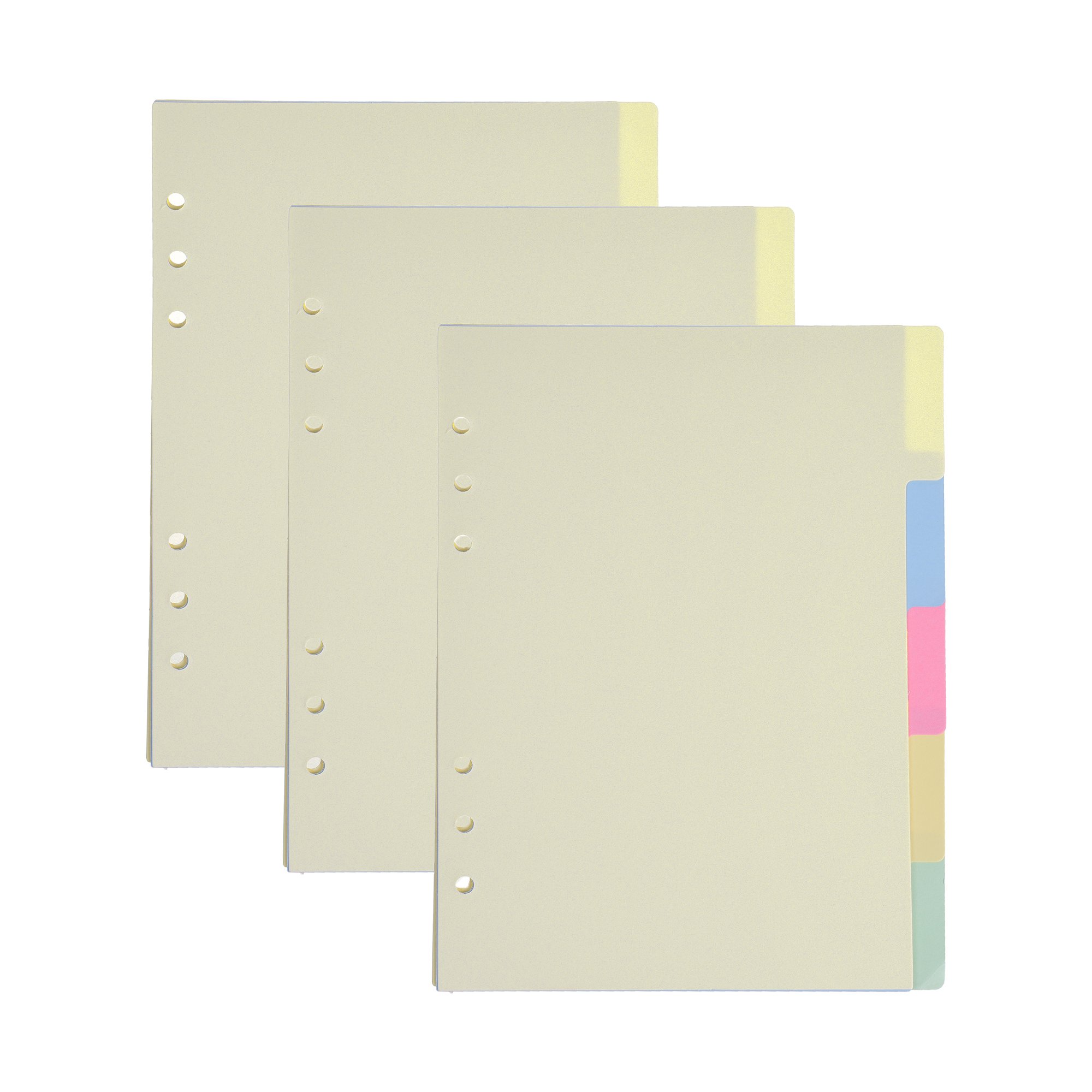 Amazon.com : BCP 3 Set Paper Divider Index Page Tab Cards for 6-Holes ...