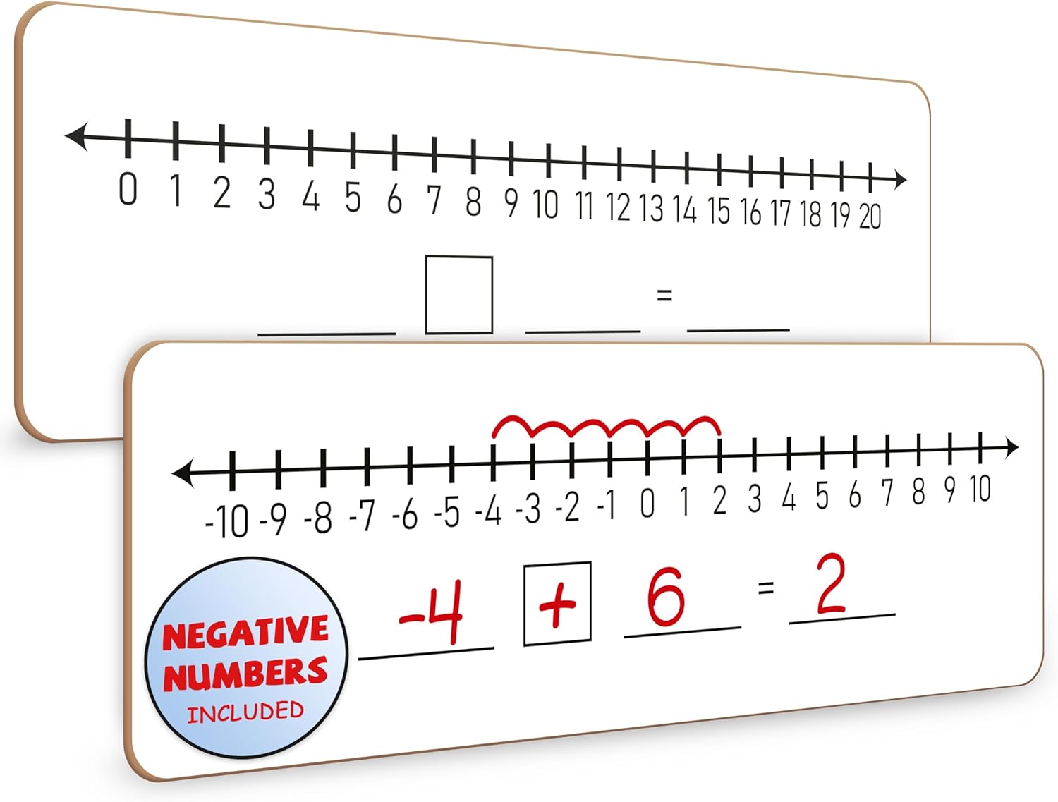 Amazon.com : SCRIBBLEDO Negative Number Line Board 4”x12” Inch Lapboard ...
