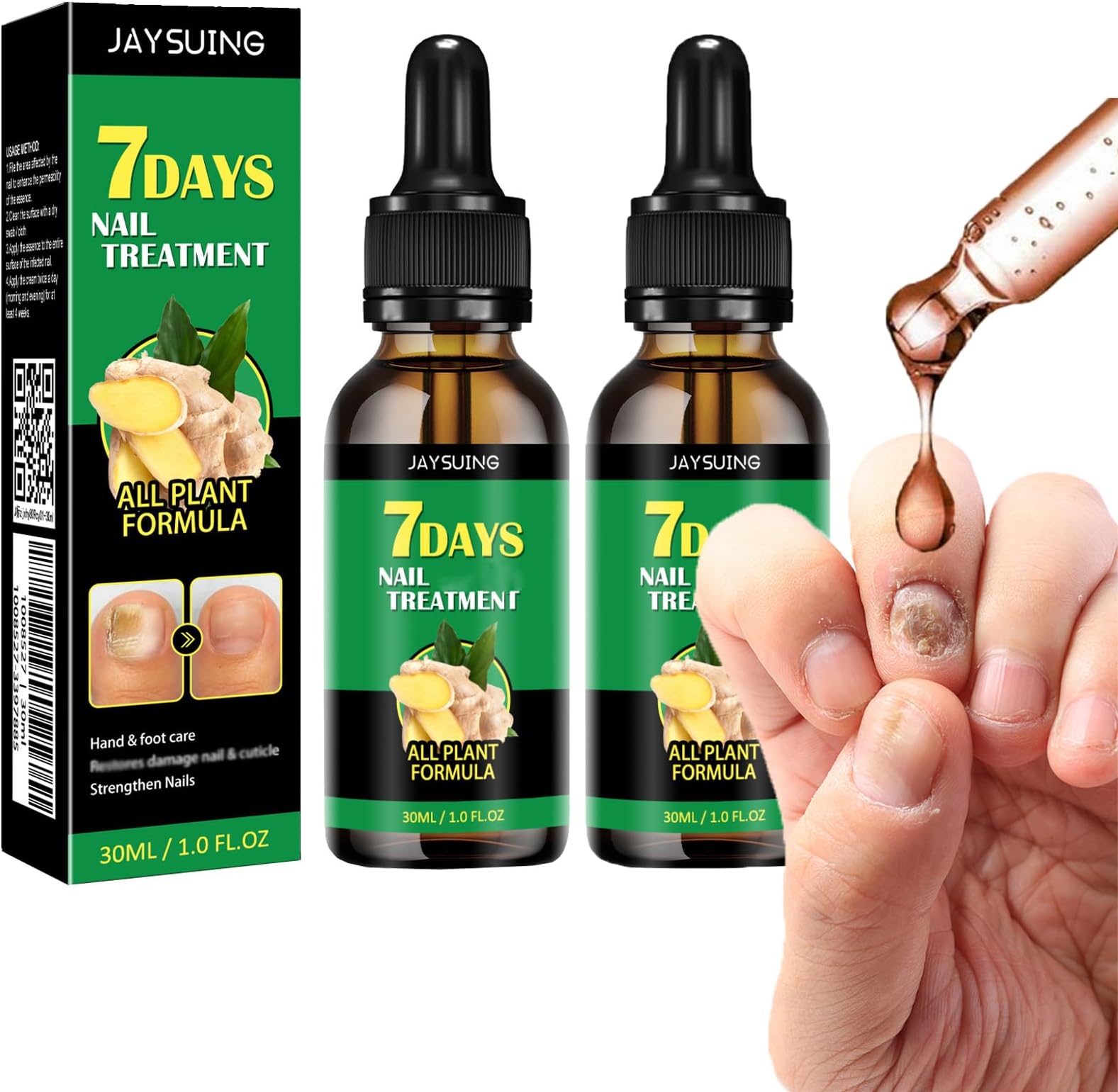 Amazon.com: Ginger Nail Treatment Nail Support Nail Care, 7days Nail ...