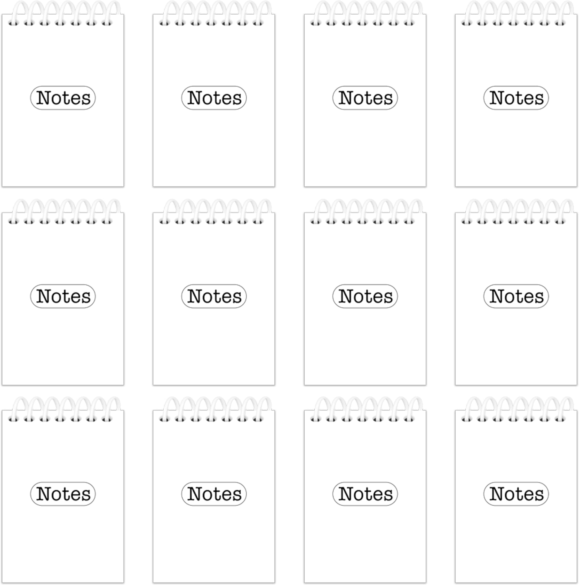 Cubic A7 Wiro Pocket Notebook - Pack of 10 (Black) | Spiral-Bound ...