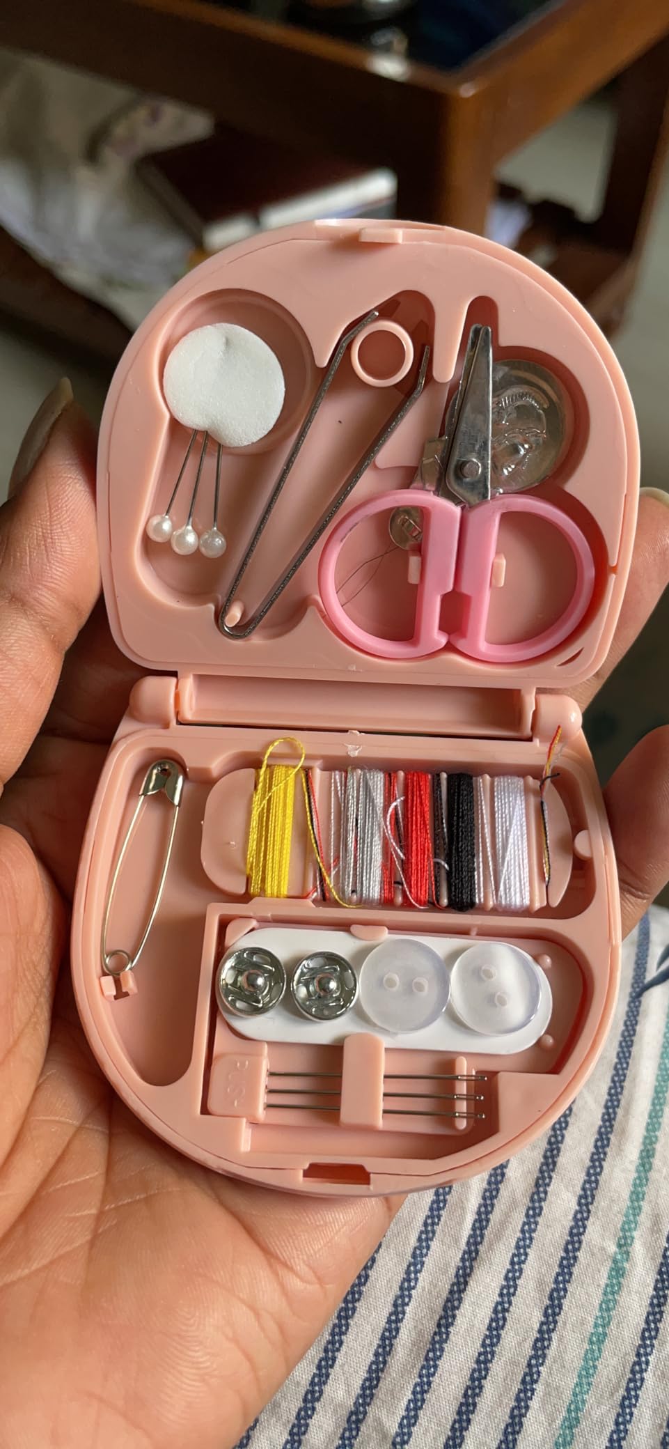 JUDEE Mini Travel Sew Kit Beginner Mini Sewing Box Pocket Folding ...