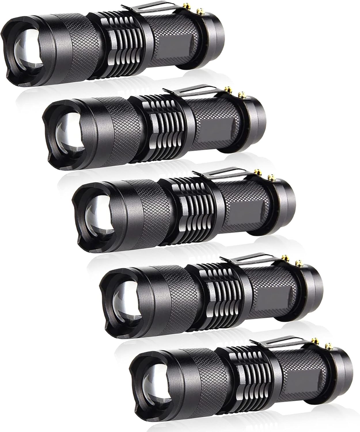 Mini LED Tactical Flashlights Single Mode Pocket Flash Light Adjustable ...