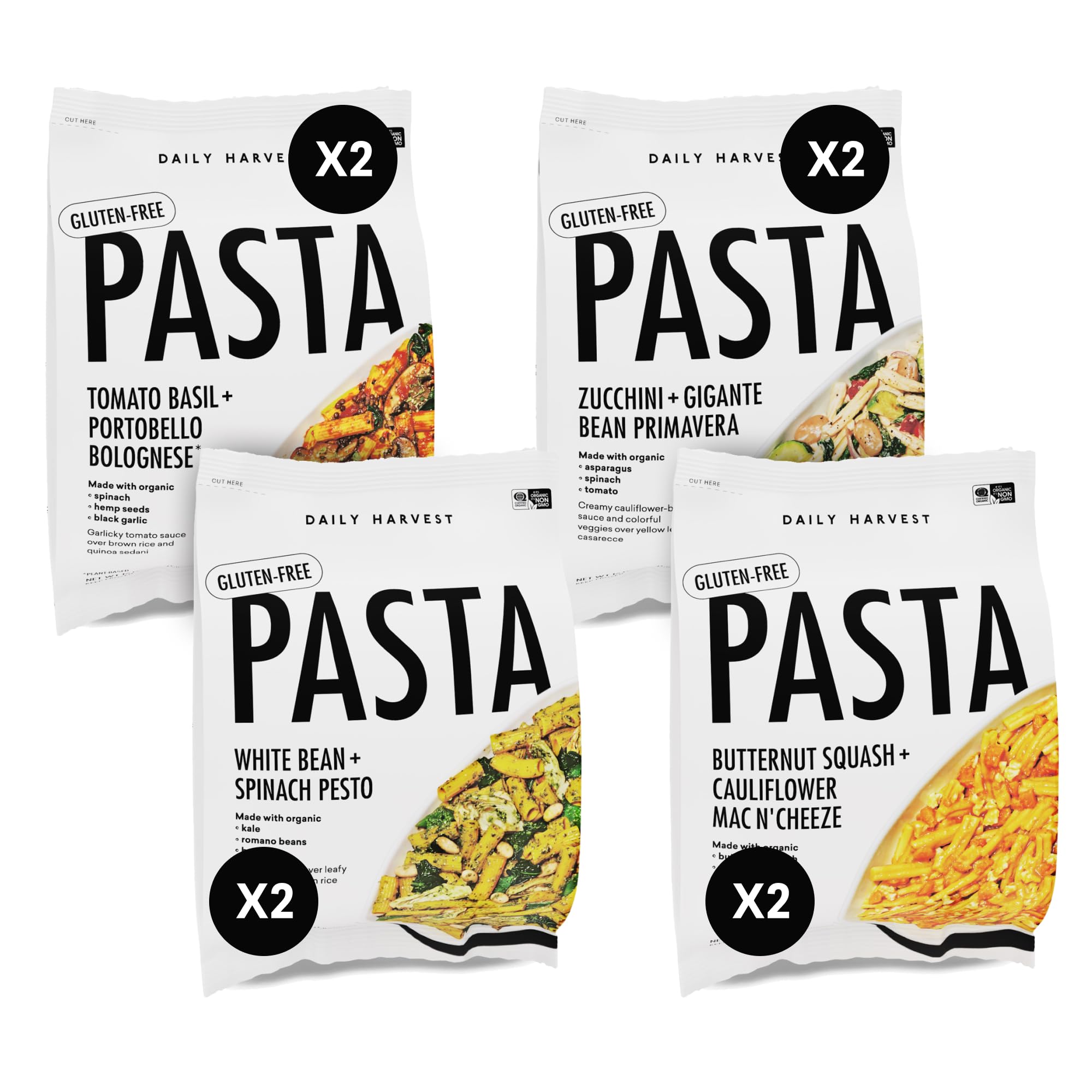 Amazon.com: Daily Harvest Frozen Pasta Bowls (8-Pack), Organic ...