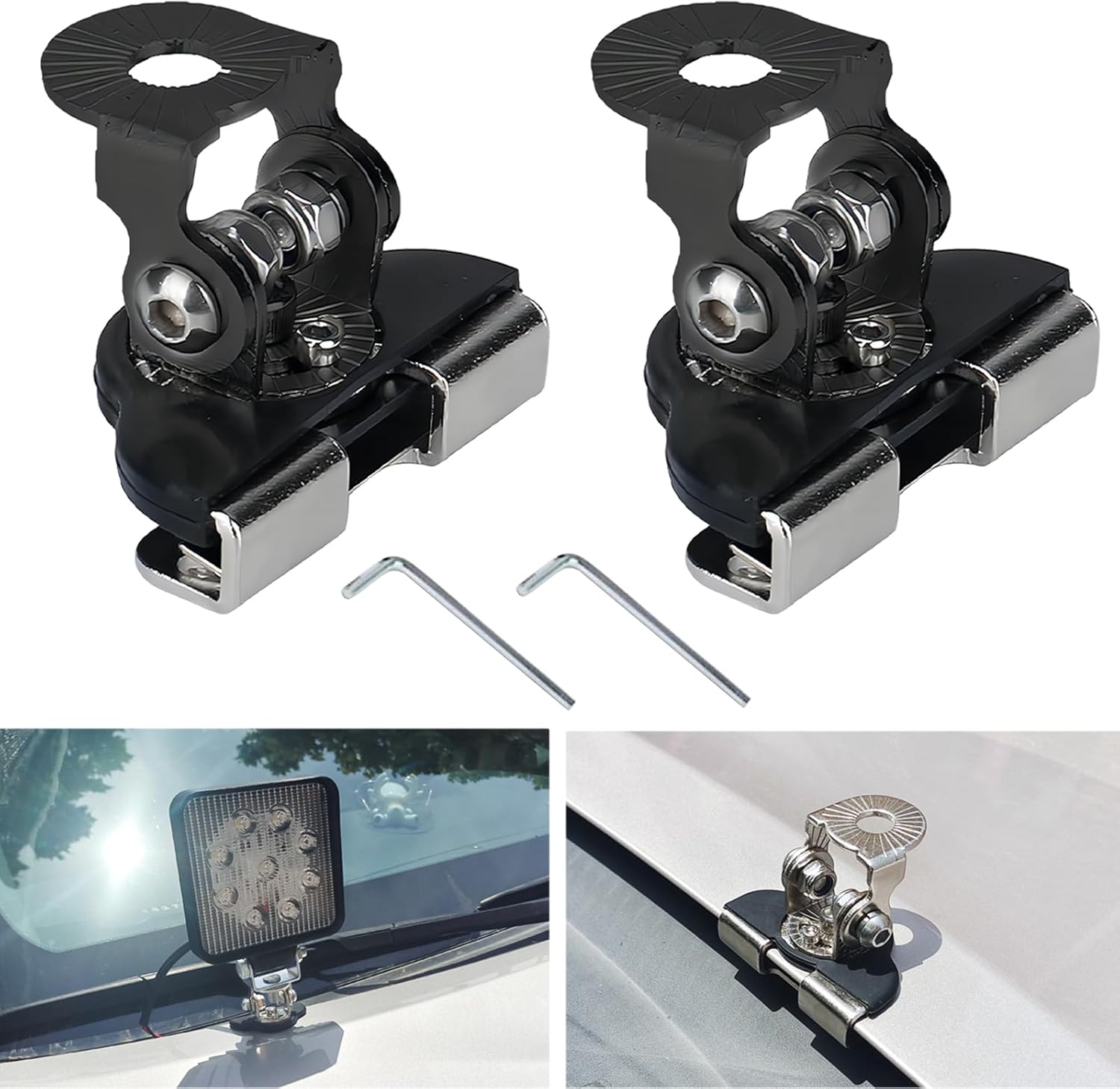 Amazon.com: Slykew Pack-2 Car Led Light Bar Mounting Brackets ...