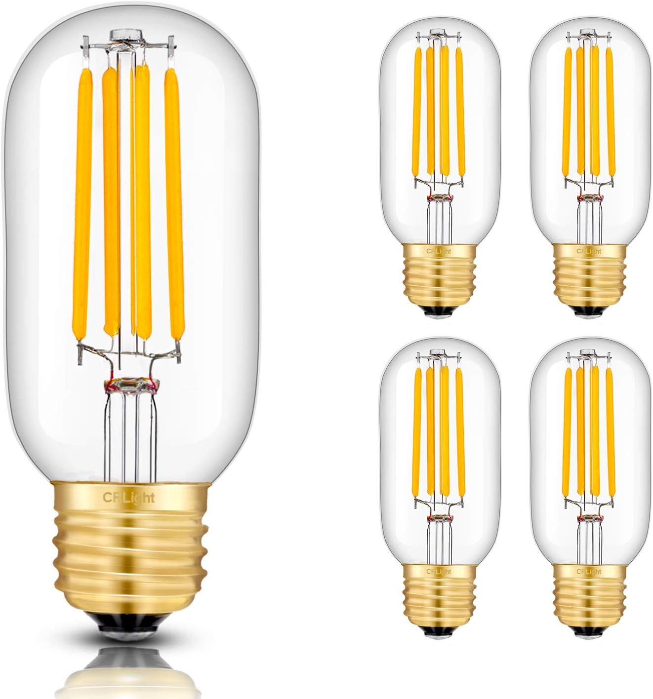 CRLight LED Tubular Bulb 5W 3000K Soft White, 55W Equivalent 550 Lumens ...