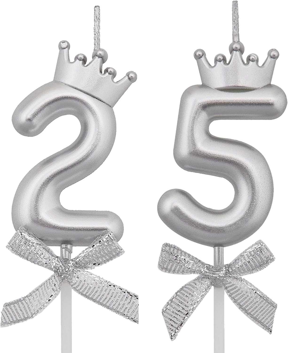 Amazon.com: VSHILI 25 52 Birthday Candles, 25th 52nd Cake Candles ...
