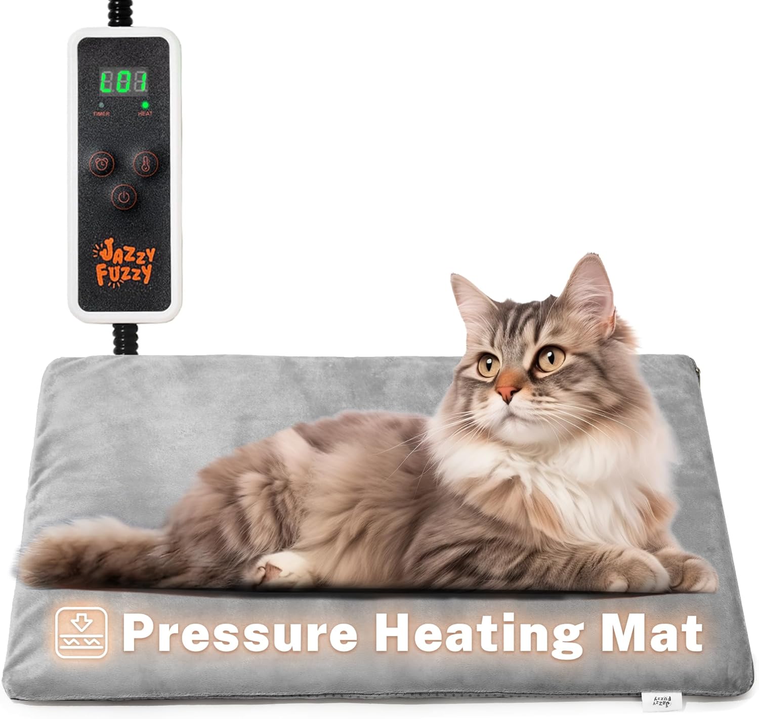 Pressure Activated Pet Heating Pad, Ajustable Temperature and Timer ...