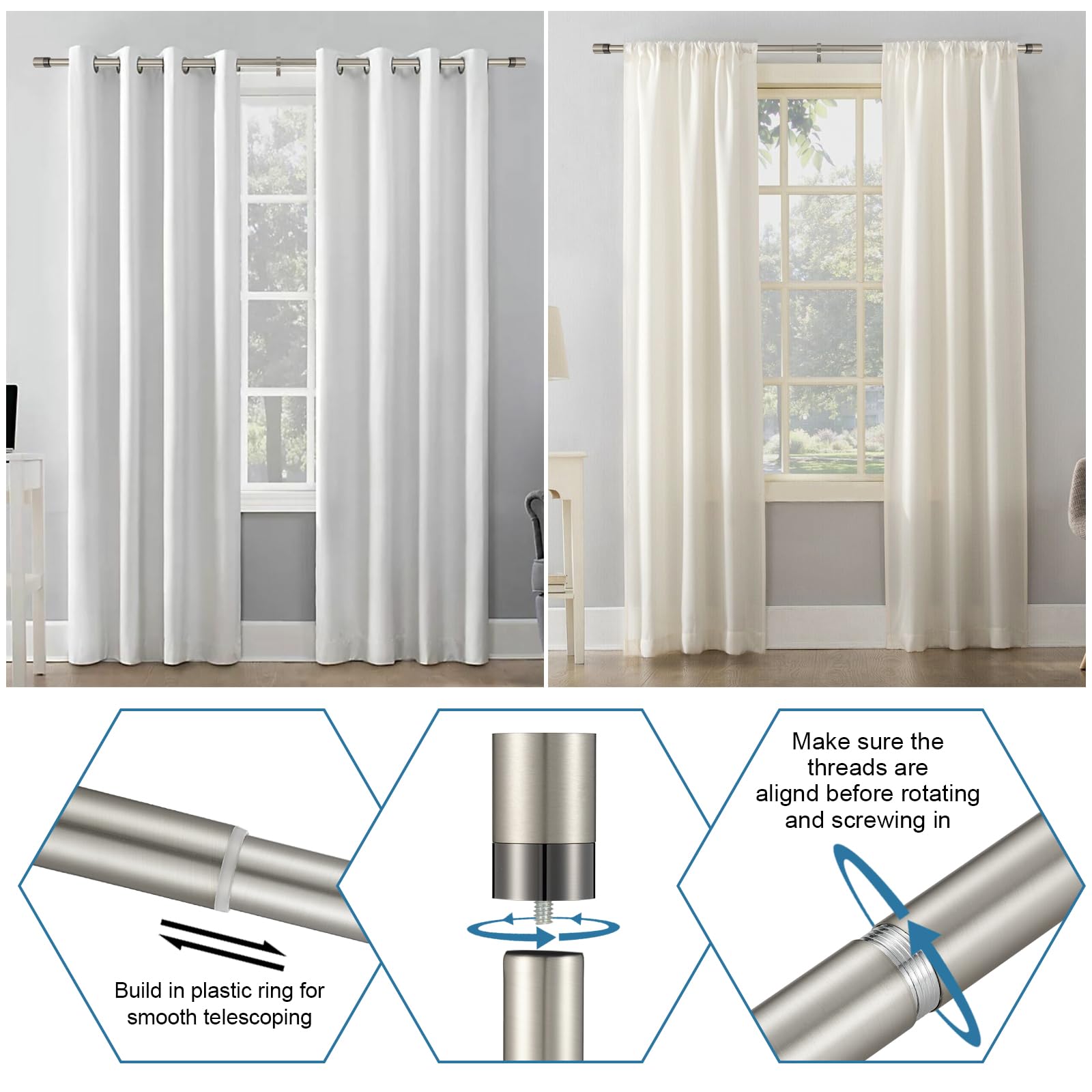 Snapklik.com : Splicing Single Window Rods 16-86 Inchs, 1 Inchs Rod ...