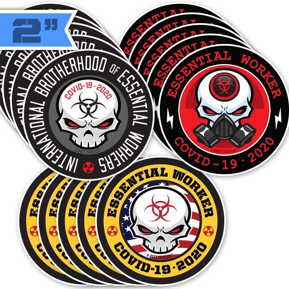 Amazon.com: 15 Essential Worker Hard Hat Sticker Variety Pack. 5 ea. of ...