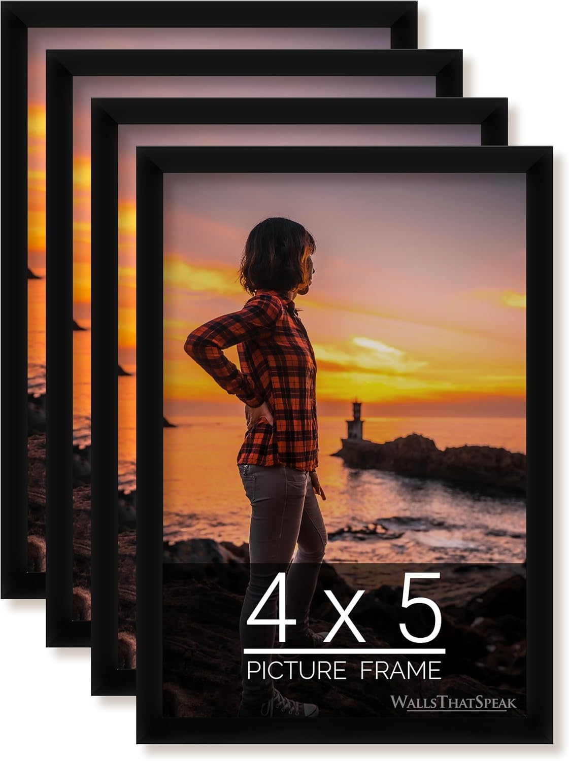 Amazon.com - wallsthatspeak 4x5 Black Picture Frame for Puzzles Posters ...