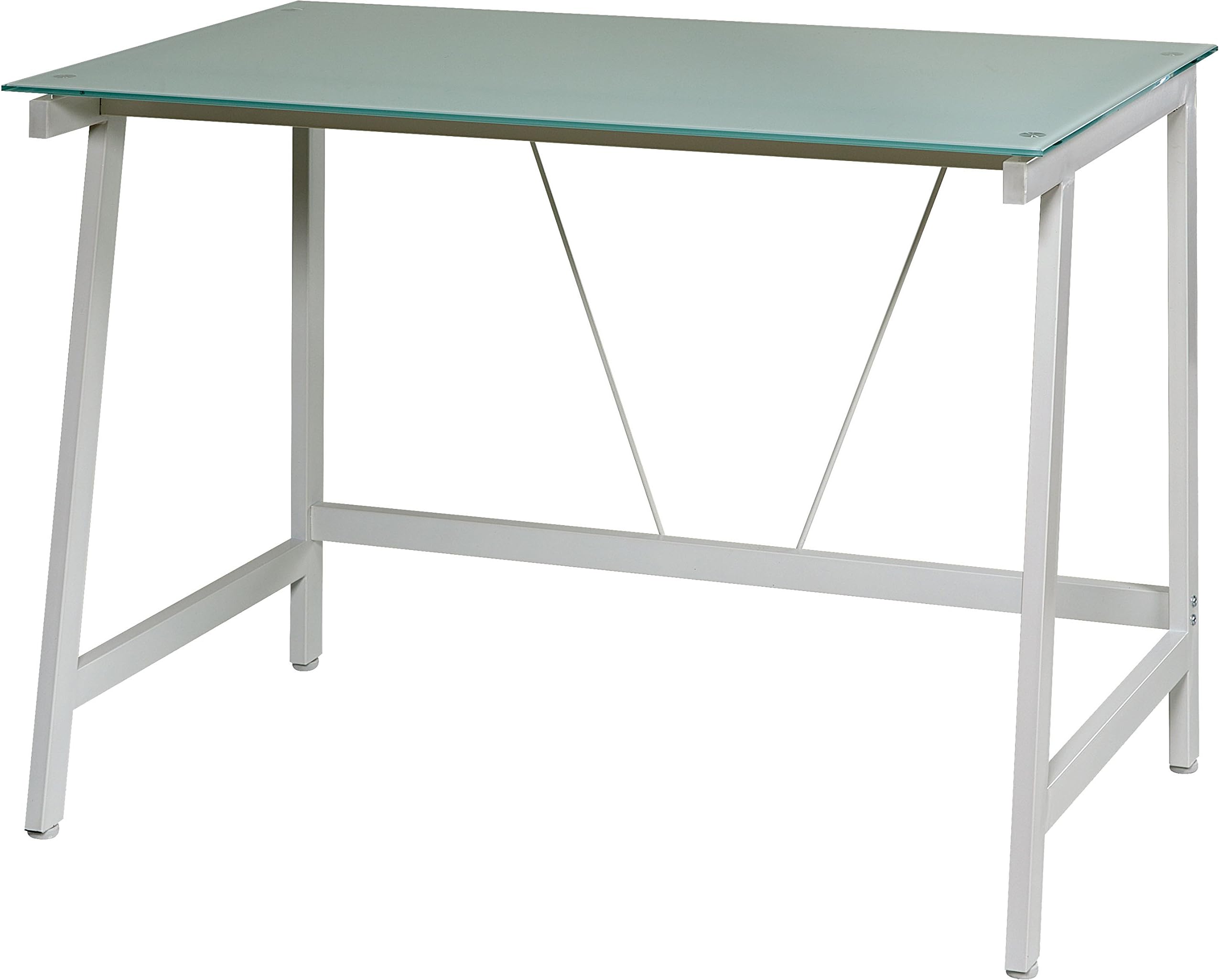 Amazon.com: Kings Brand Chrome Metal With Tempered Glass Home Office ...