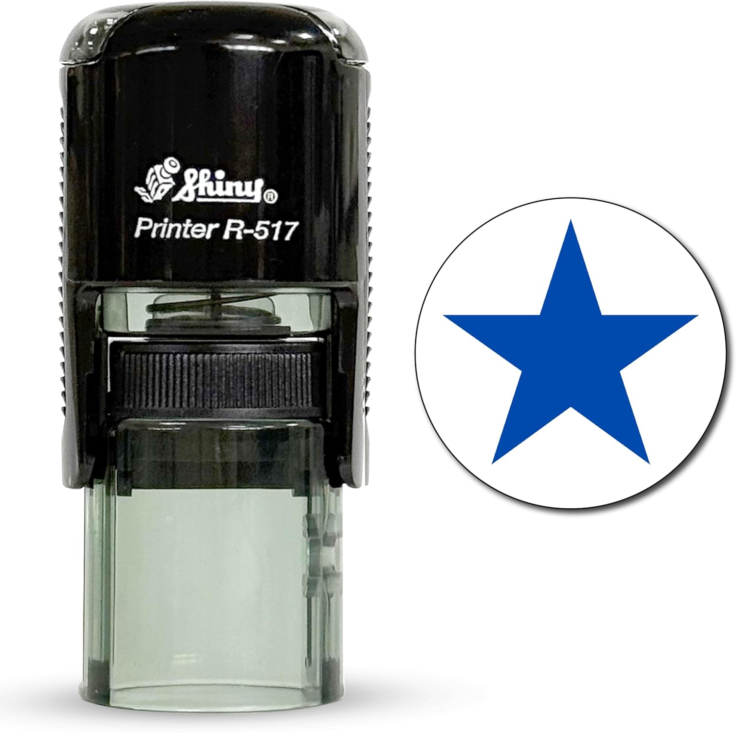 Amazon.com: Shiny Star Teacher Stamp, Round Self Inking Stamp for ...
