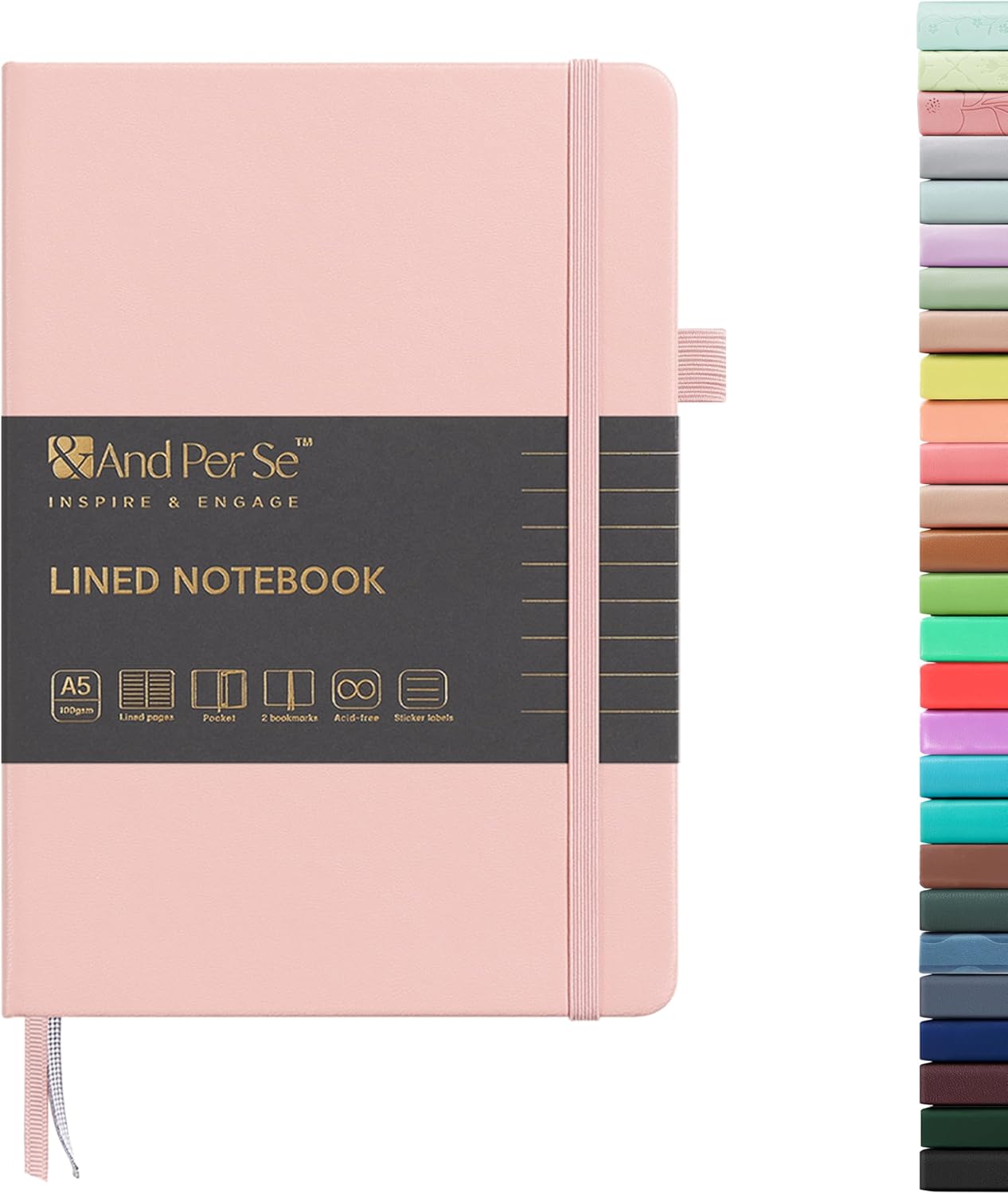 And Per Se Lined Journal Notebook, 160 Pages, A5 5.7 x 8 inches College ...