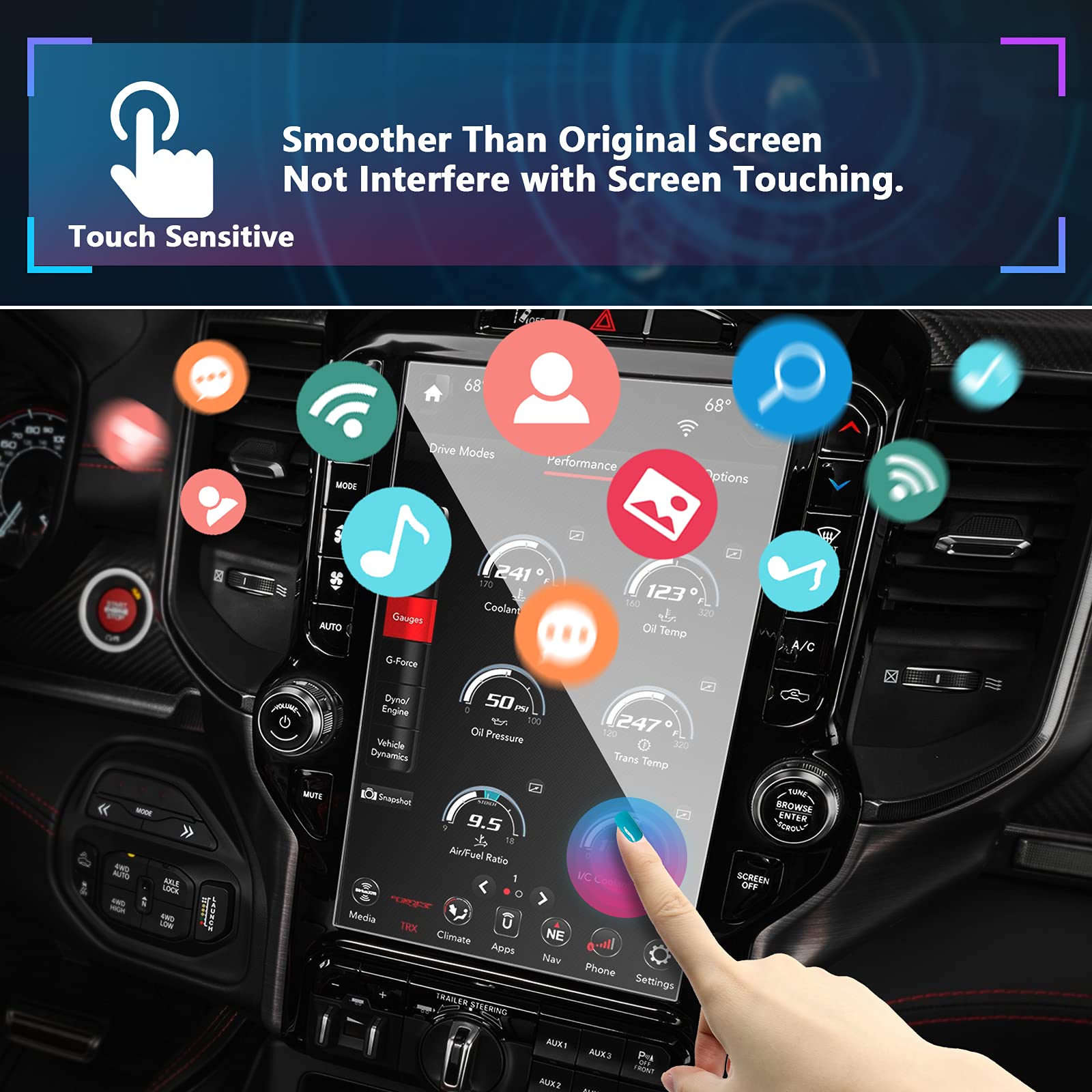 Snapklik.com : 2022-2024 2025 2026 Ram 12 Inch Screen Protector 2019 ...