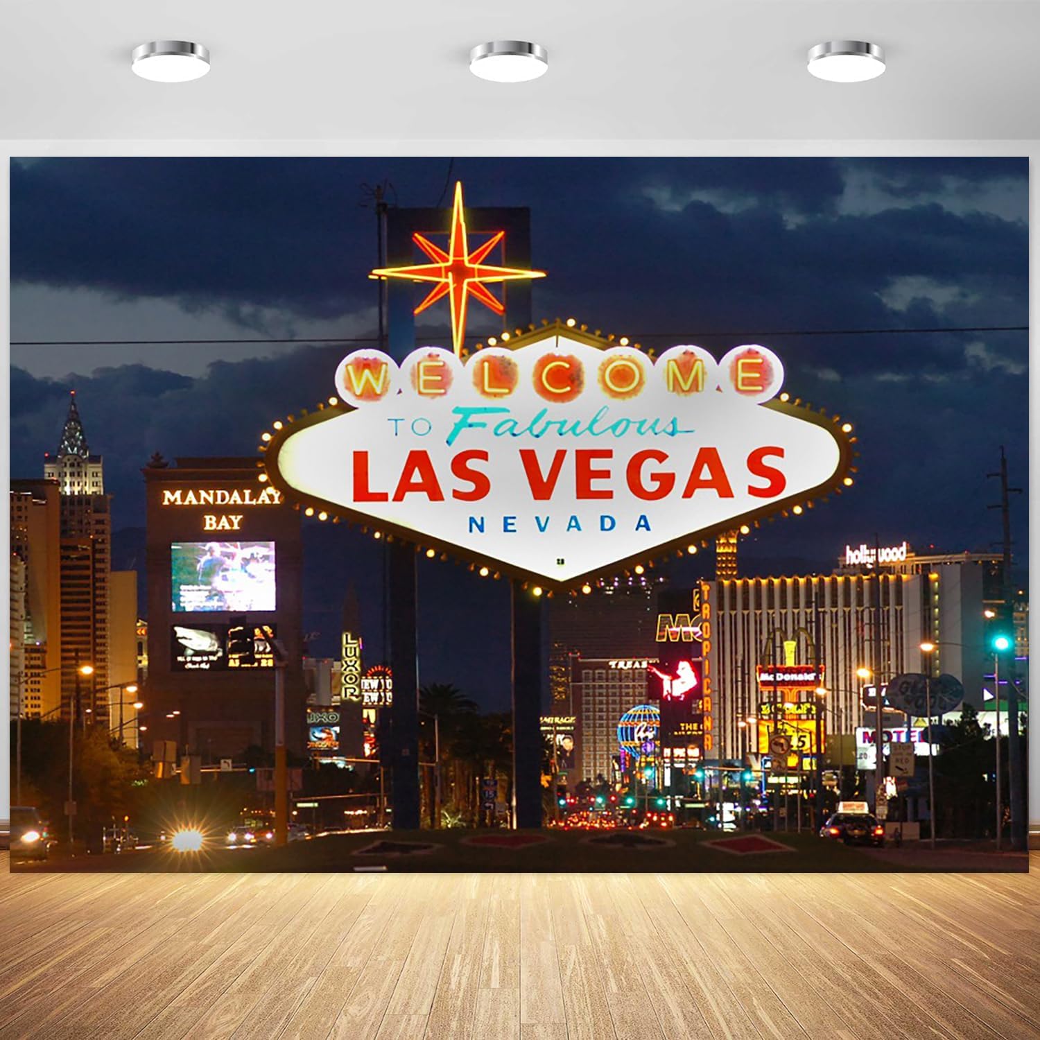 Amazon.com : 10x8ft Las Vegas Backdrop Welcome to Las Vegas Fabulous ...