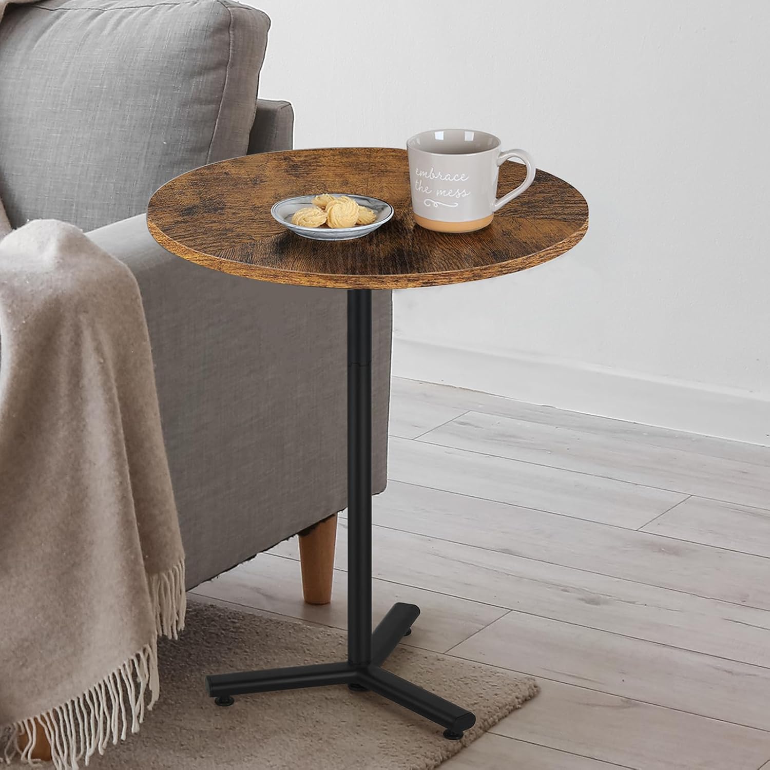 Amazon.com: Drink Tables for Small Spaces Modern Pedestal Table Round ...