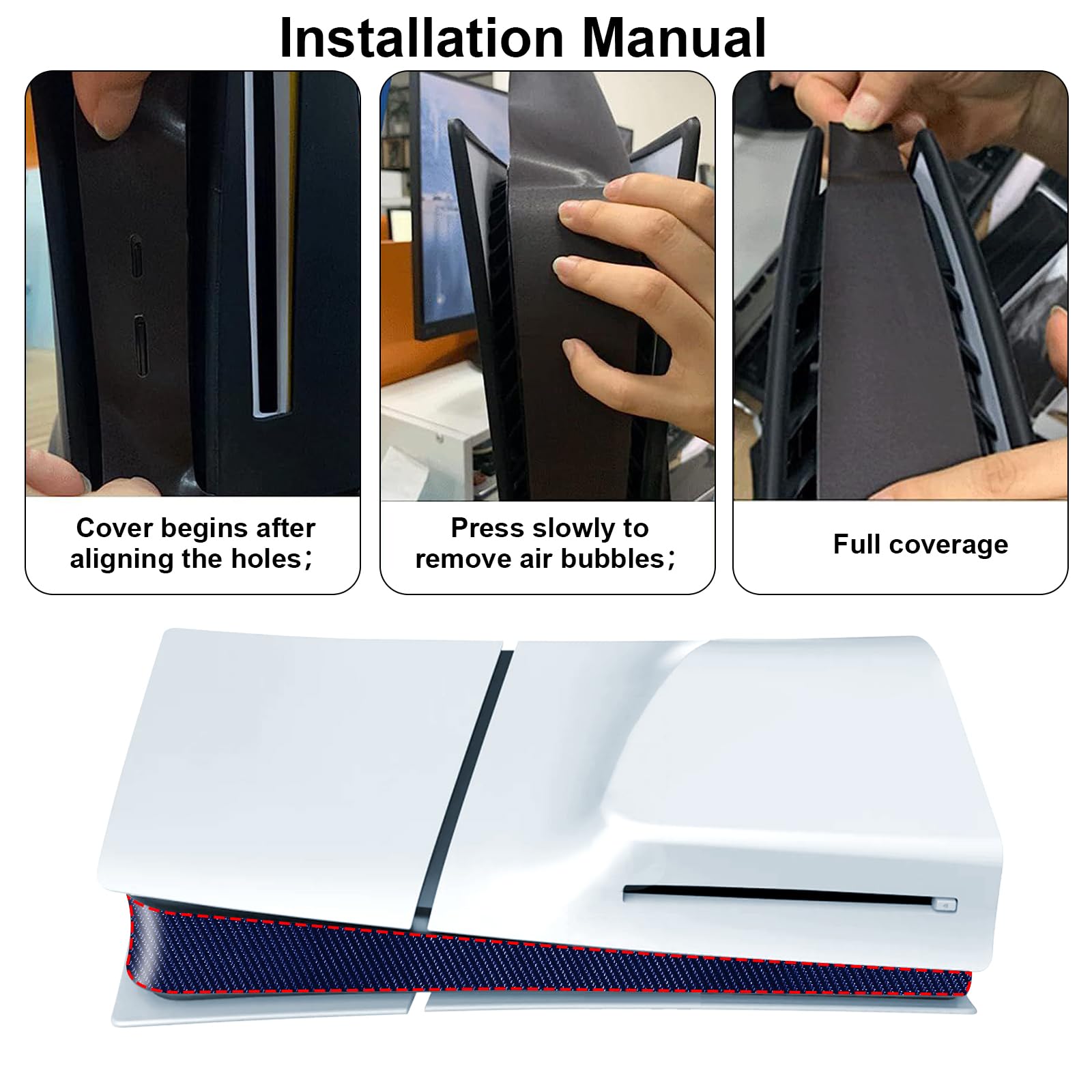 Snapklik.com : For PS5 Slim Console Middle Skin, 2023 PS5 Slim Disc ...