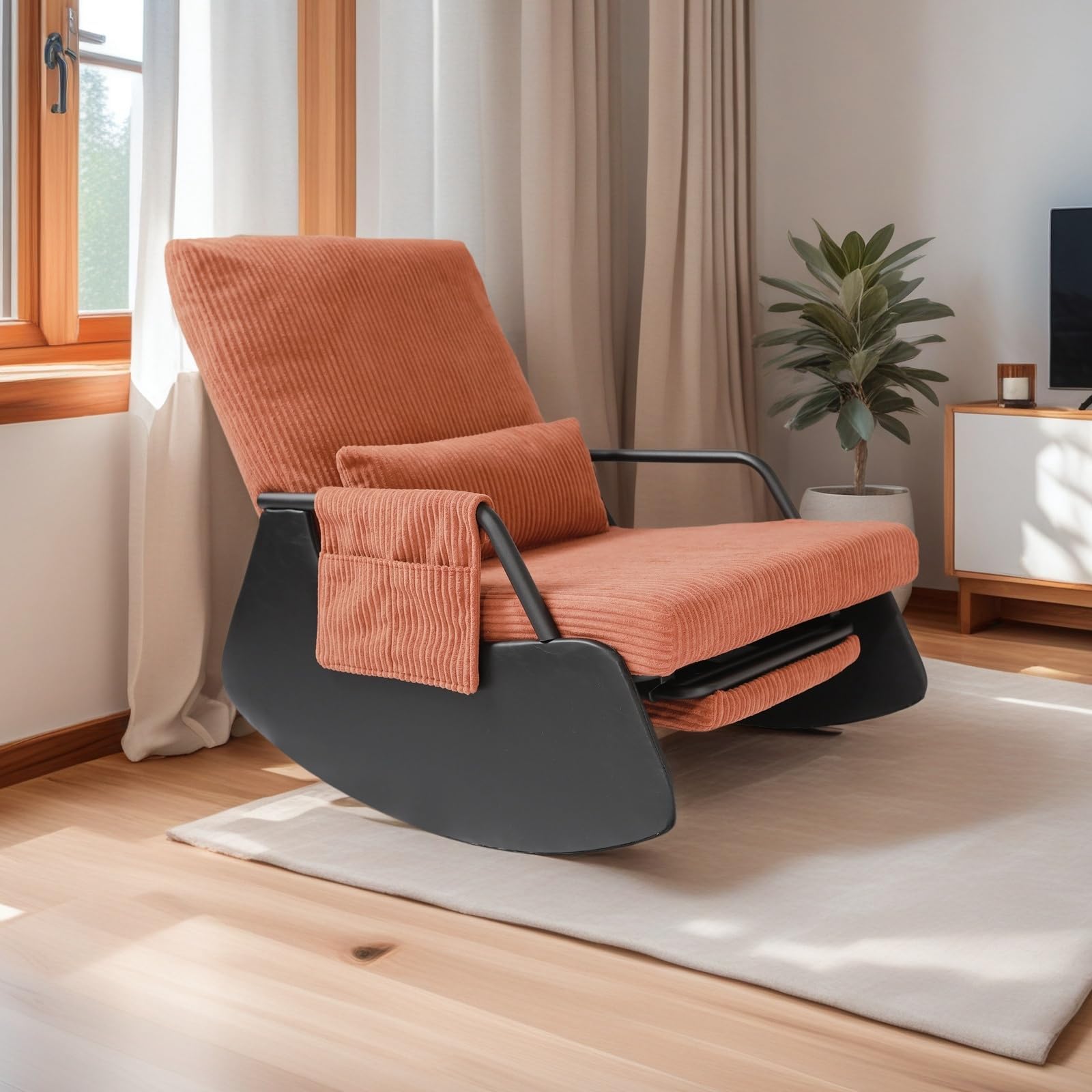 Amazon.com: Elarisia Rocking Chair for Nursery, Modern Upholstered ...