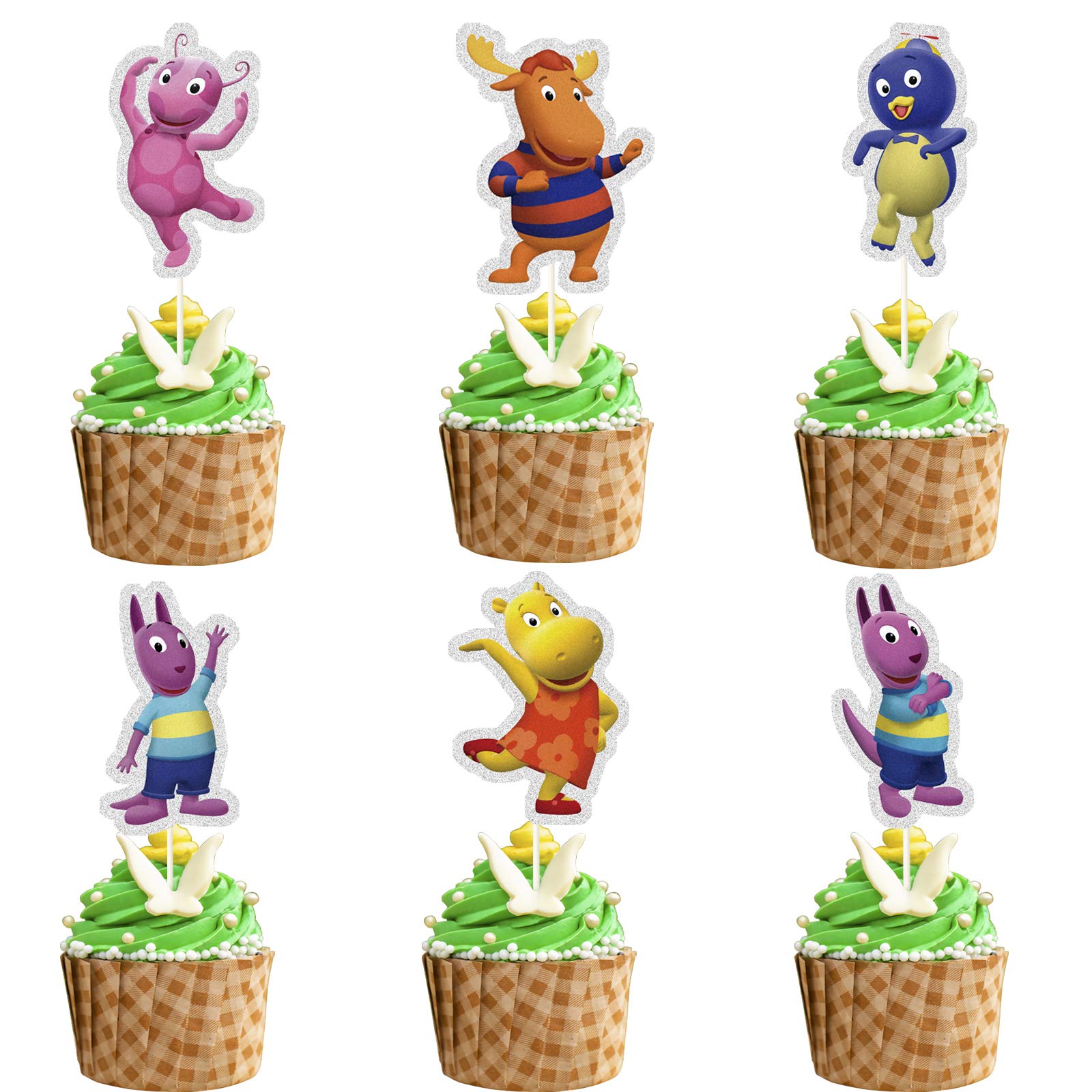 Buy LYNHEVA Glitter The Backyardigans Cupcake Topper, The Backyardigans ...