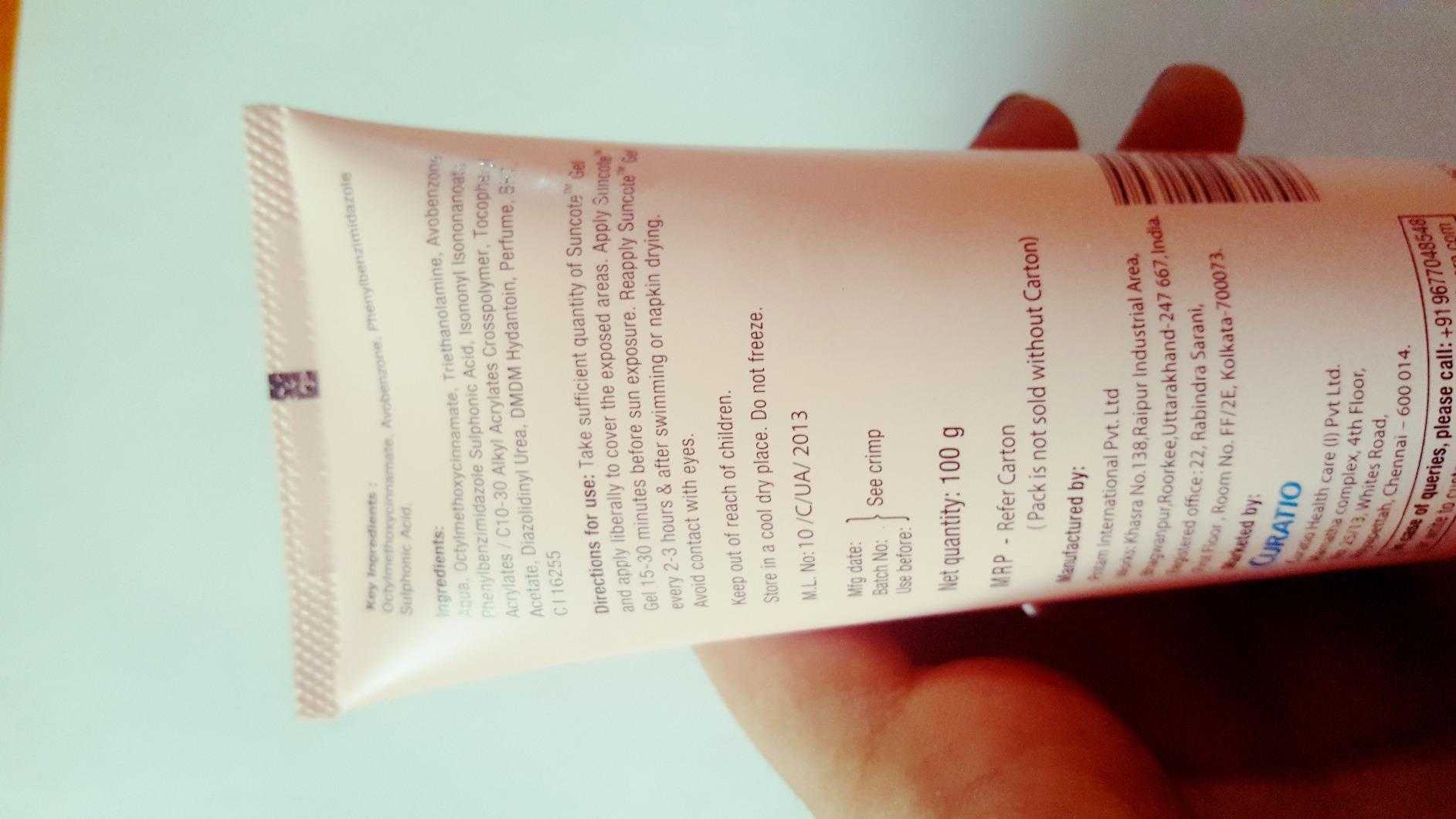 CURATIO Suncote For All Skin Type, 100 G, spf 30 : Amazon.in: Beauty