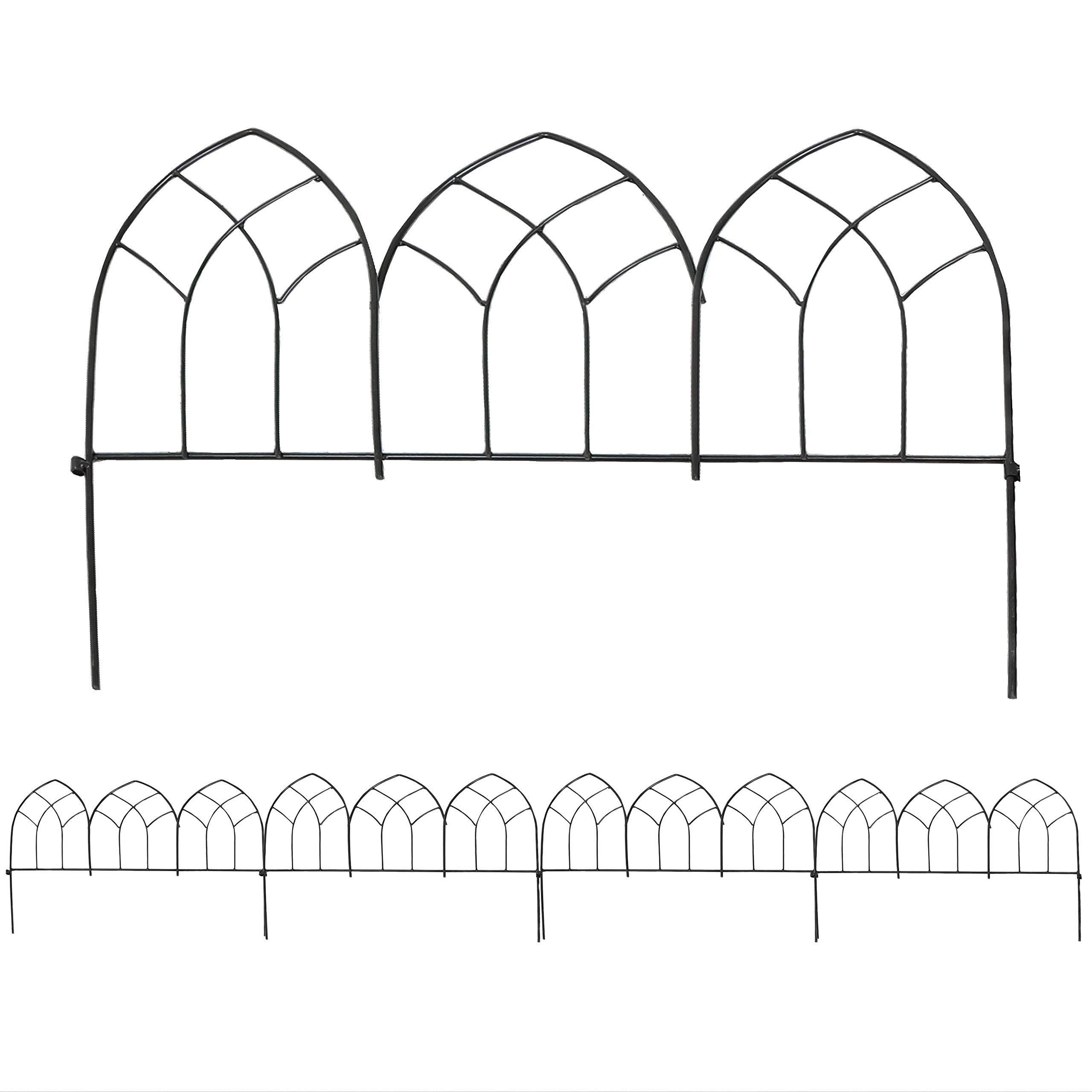Buy Sunnydaze Narbonne 9 Foot 5 Piece Decorative Steel Garden Fencing buy-sunnydaze-narbonne-9-foot-5-piece-decorative-steel-garden-fencing